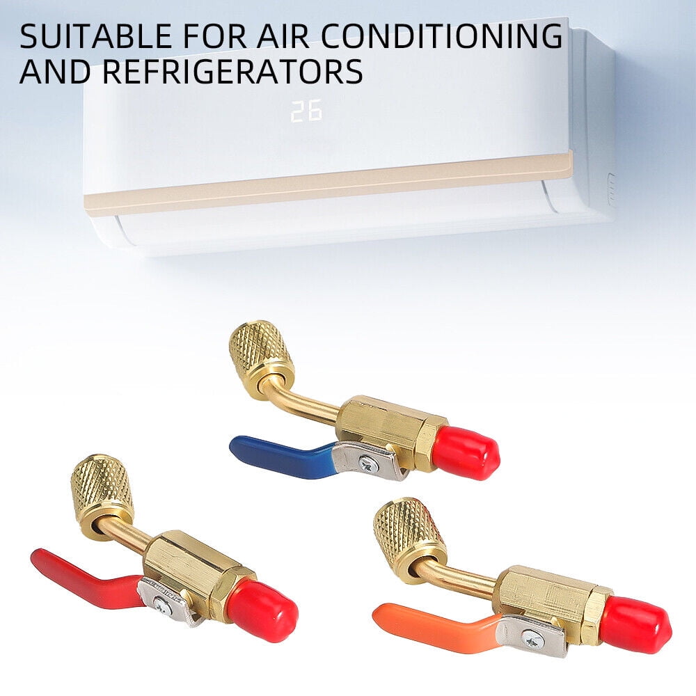 KingFurt Refrlgerant Operation Shut-off Valve 1/4'' SAE for HVAC R22 ...