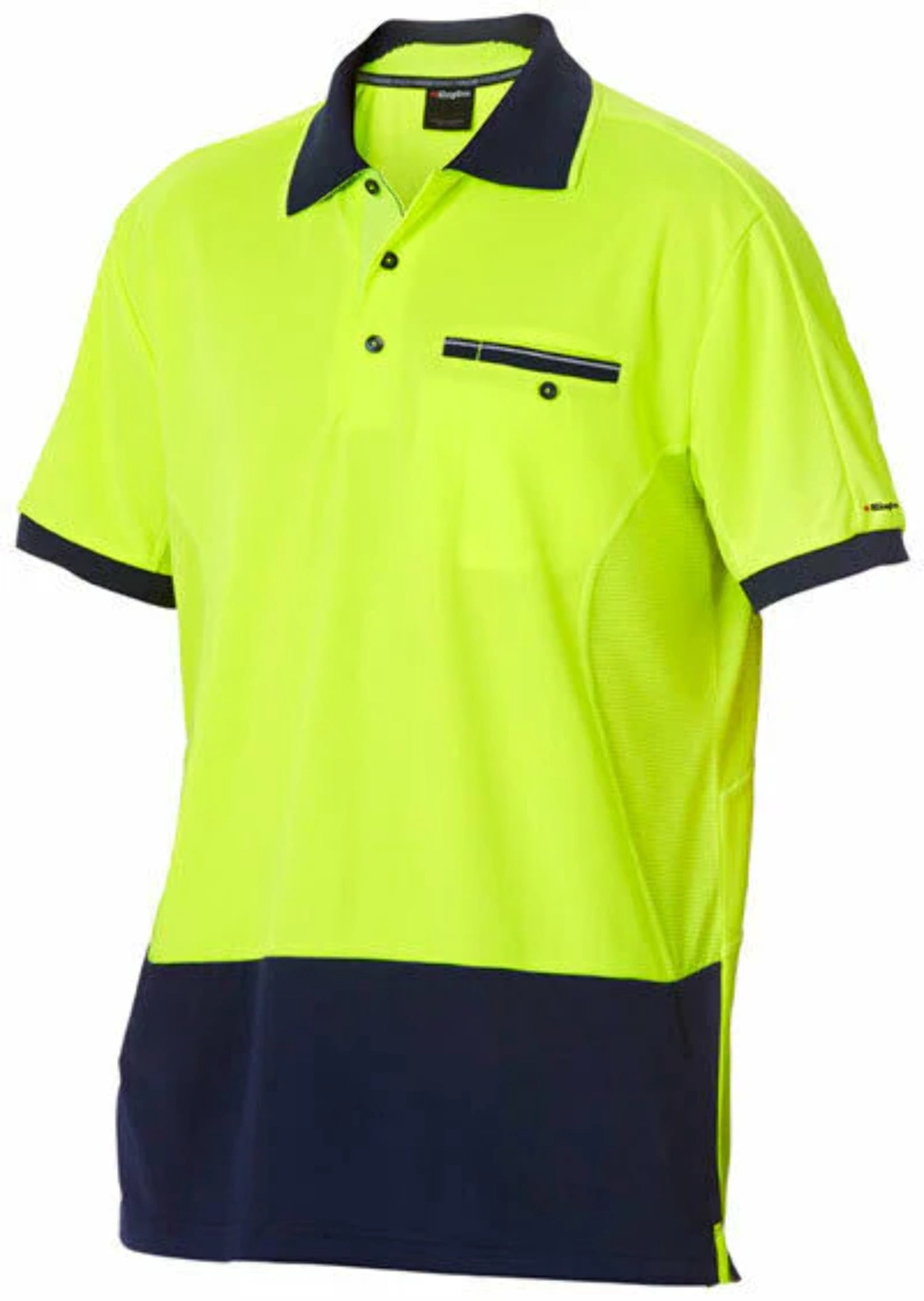 KingGee Men Workcool Hi-Vis Polo Short Sleeve Hyperfreeze Shirt Top ...