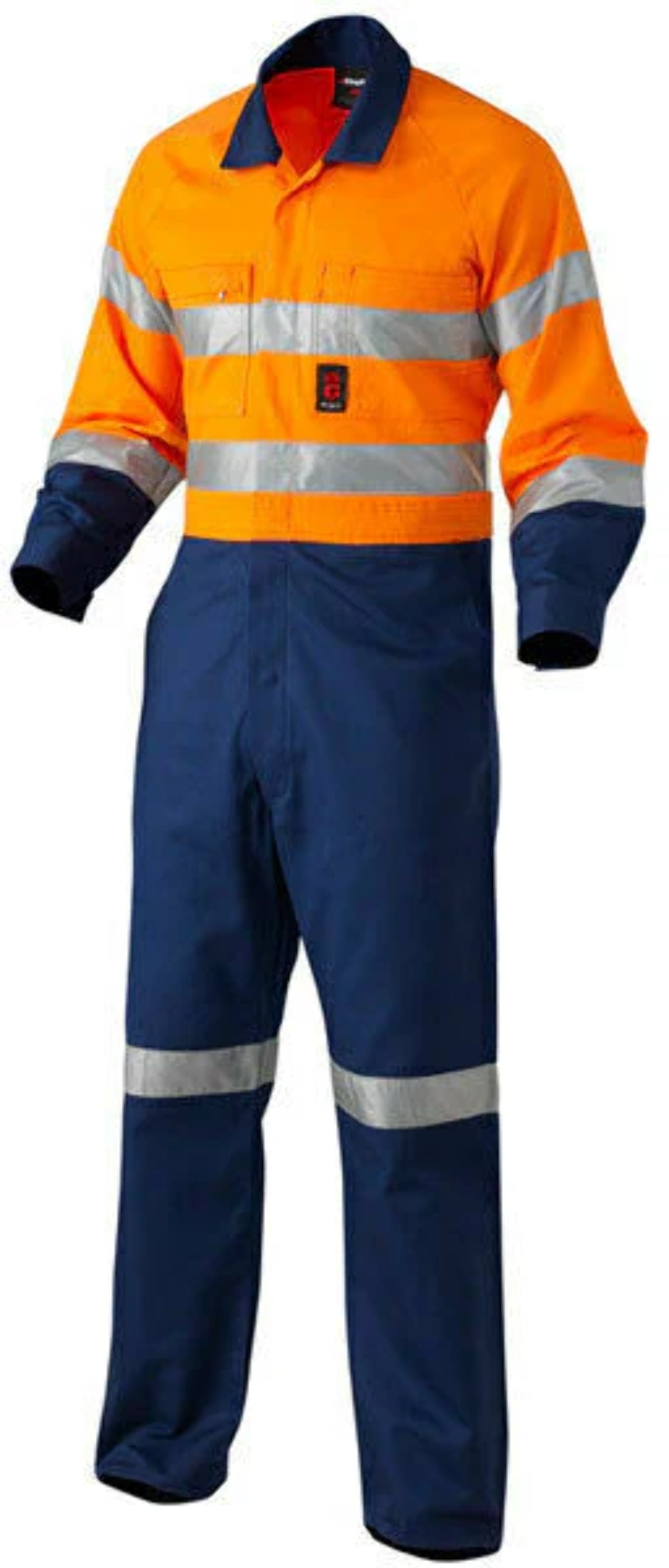 KingGee Mens Hi-Vis Combination Drill Overalls Spliced Cotton Work ...
