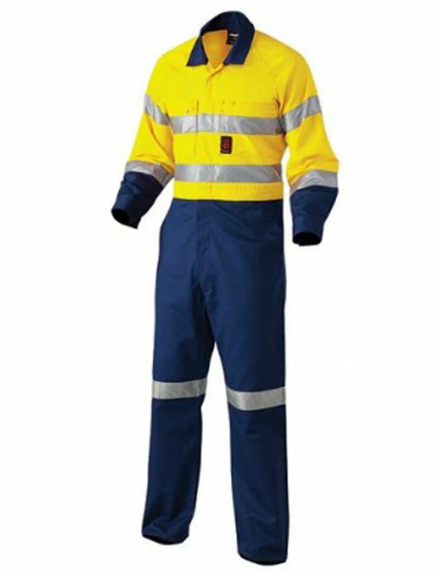 KingGee Mens Hi-Vis Combination Drill Overalls Spliced Cotton Work ...