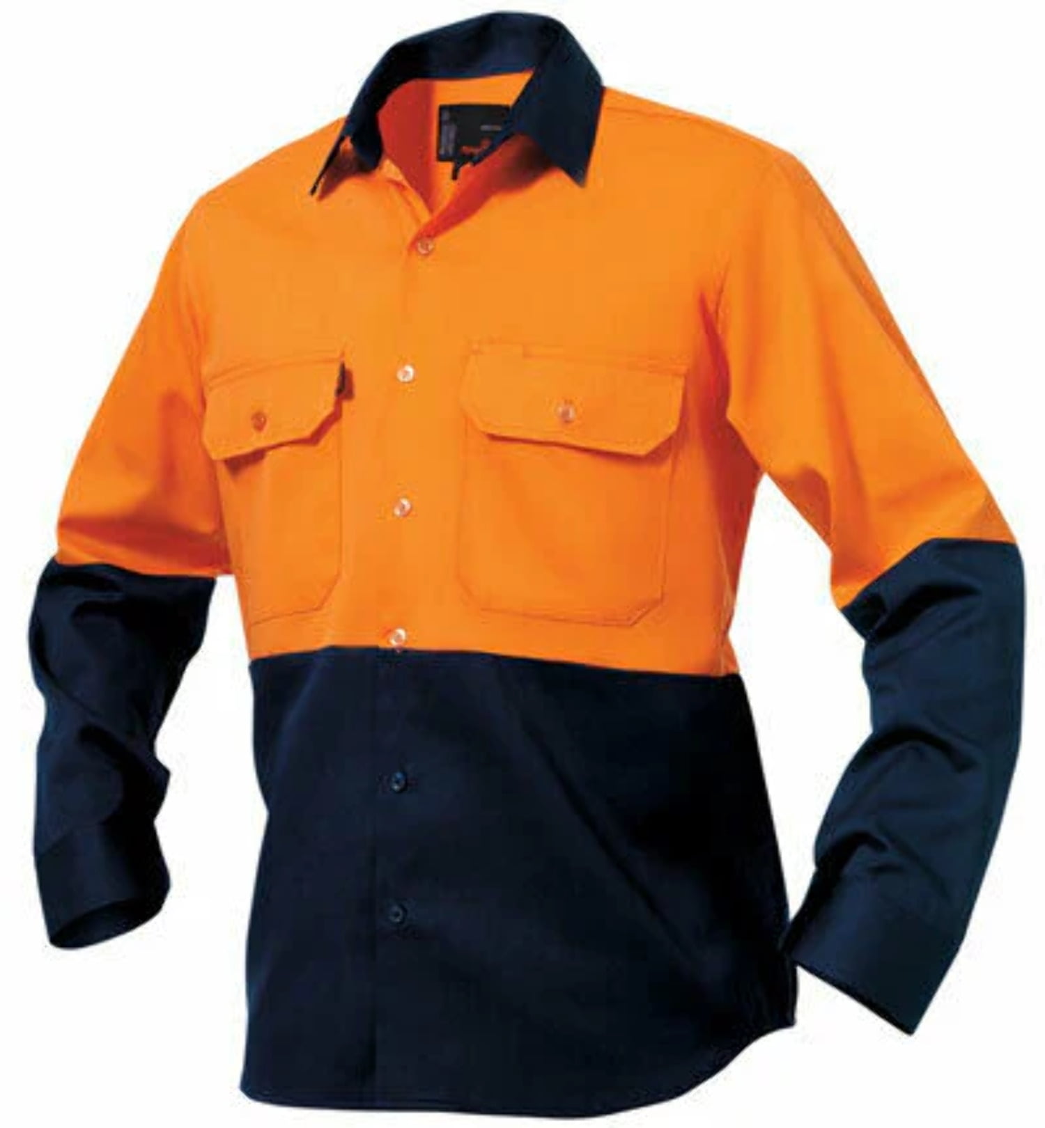 KingGee Mens Spliced Drill Shirt Lock Stitch Reinforced Work Safety ...