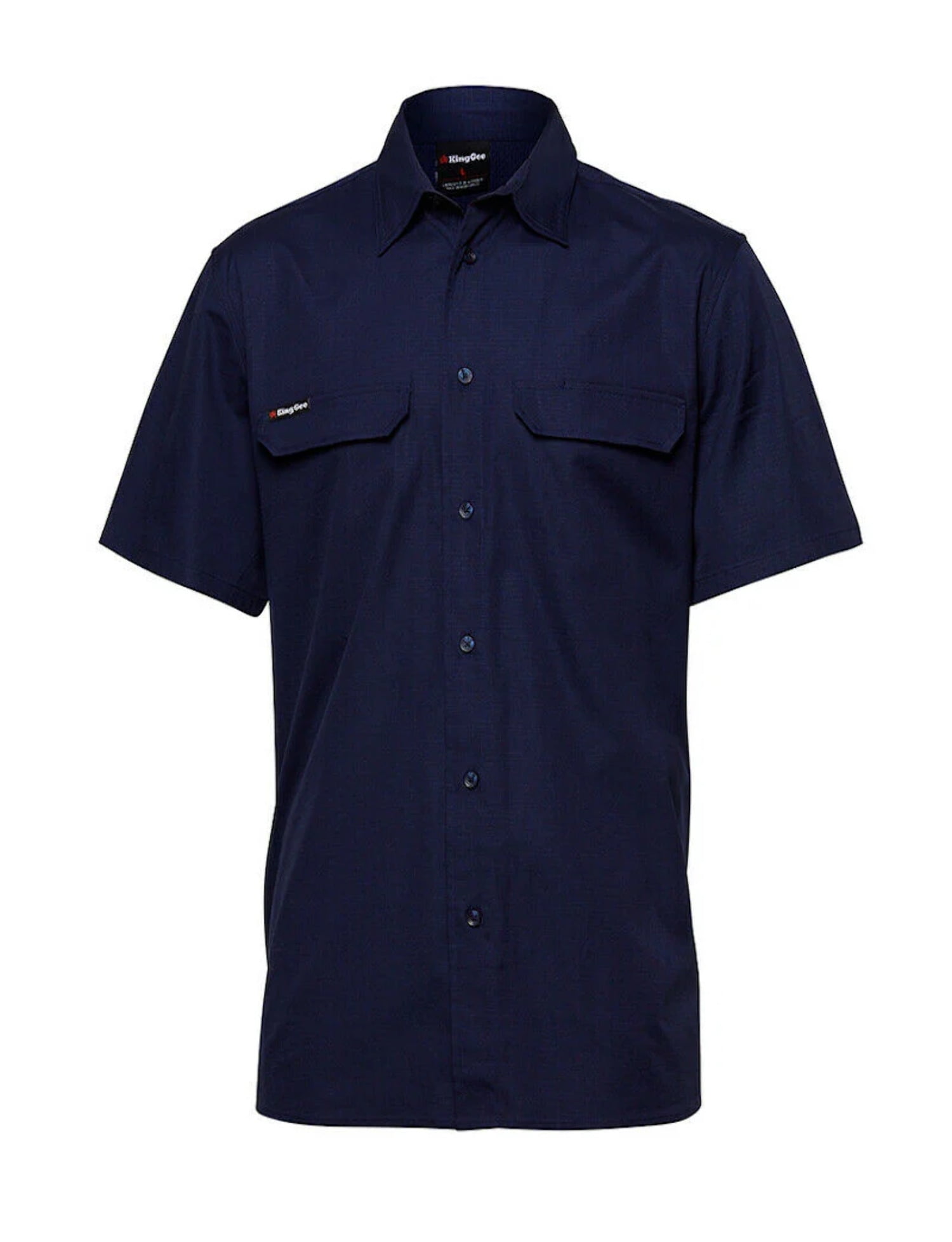 KingGee Mens Workcool Pro Shirt S/S Tough Stretch Ripstop Cotton Work ...