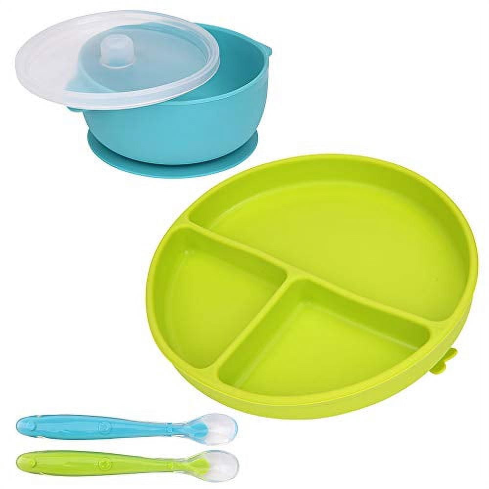 KingKam Baby Plate Bowl - Silicone Mini Mat - Super Suction Placemat ...