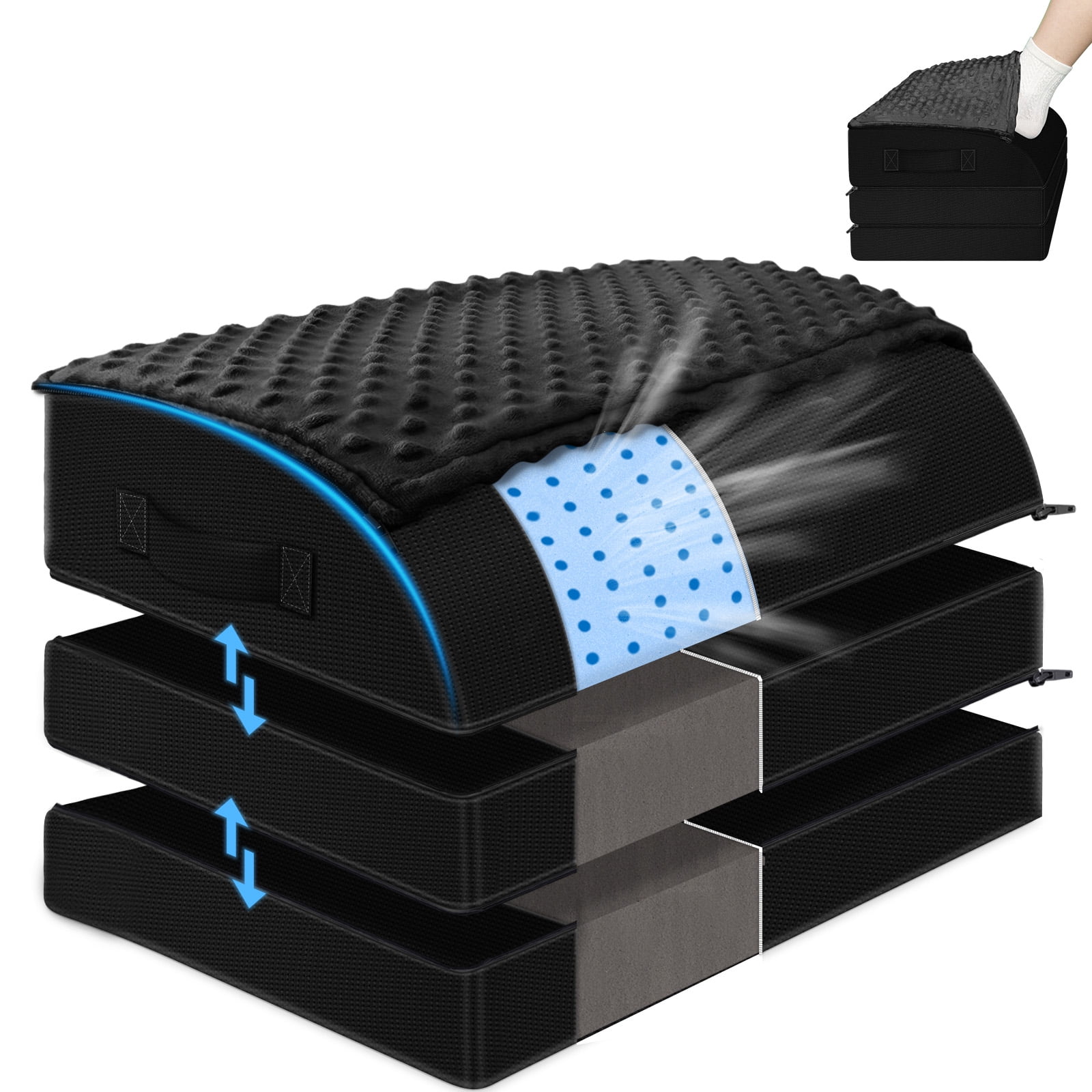 KingPavonini Ergonomic Foot Rest Stool, Adjustable Height, Portable for ...