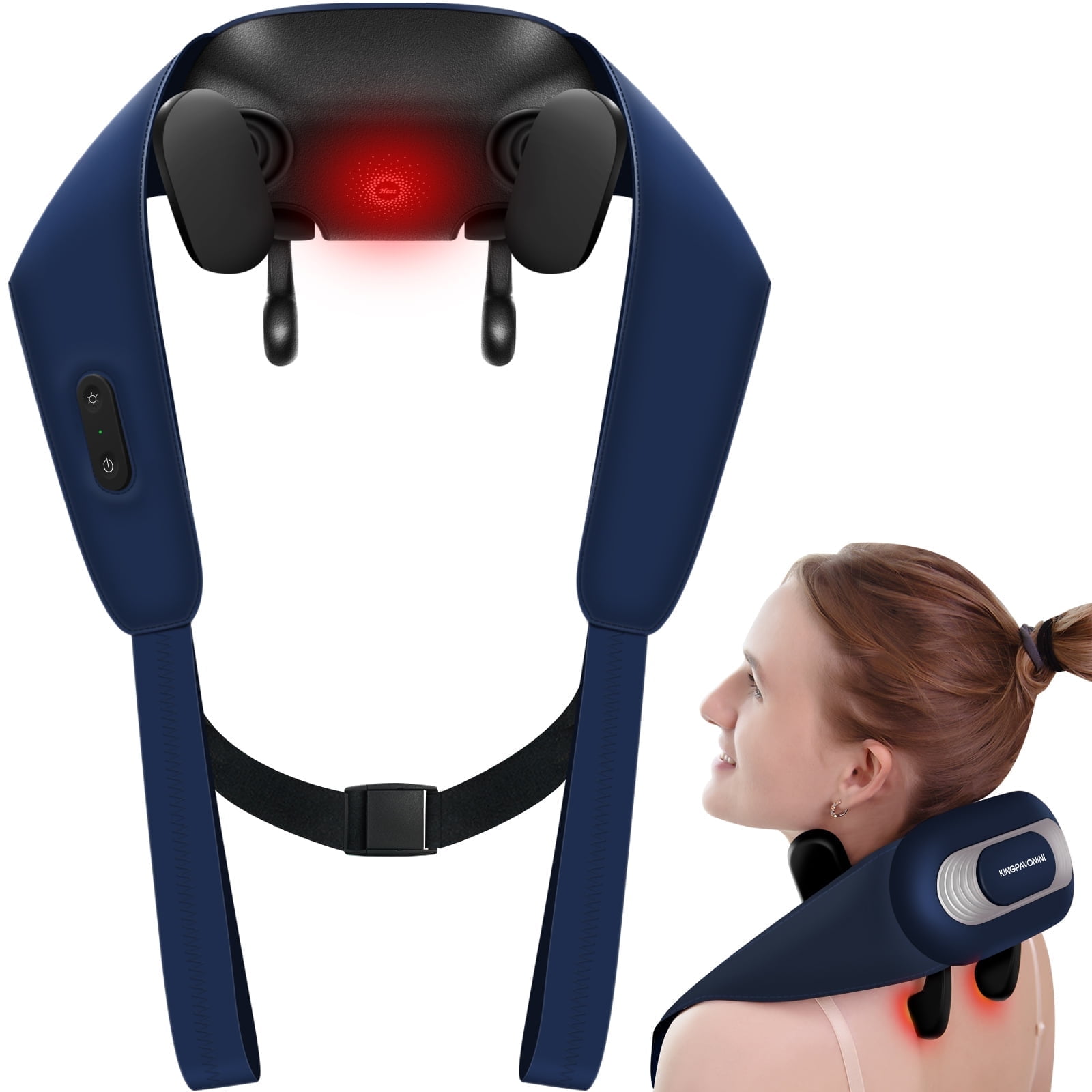 KingPavonini Neck Massager with Voice Prompt, Wireless Shoulder ...