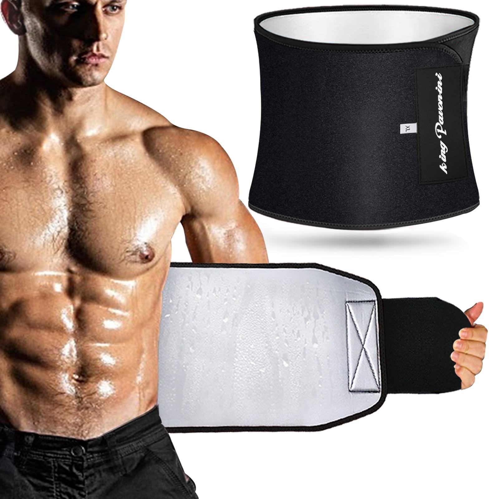 KingPavonini Waist Trimmer, Medium Sweat Belt for Women Men, Nano ...