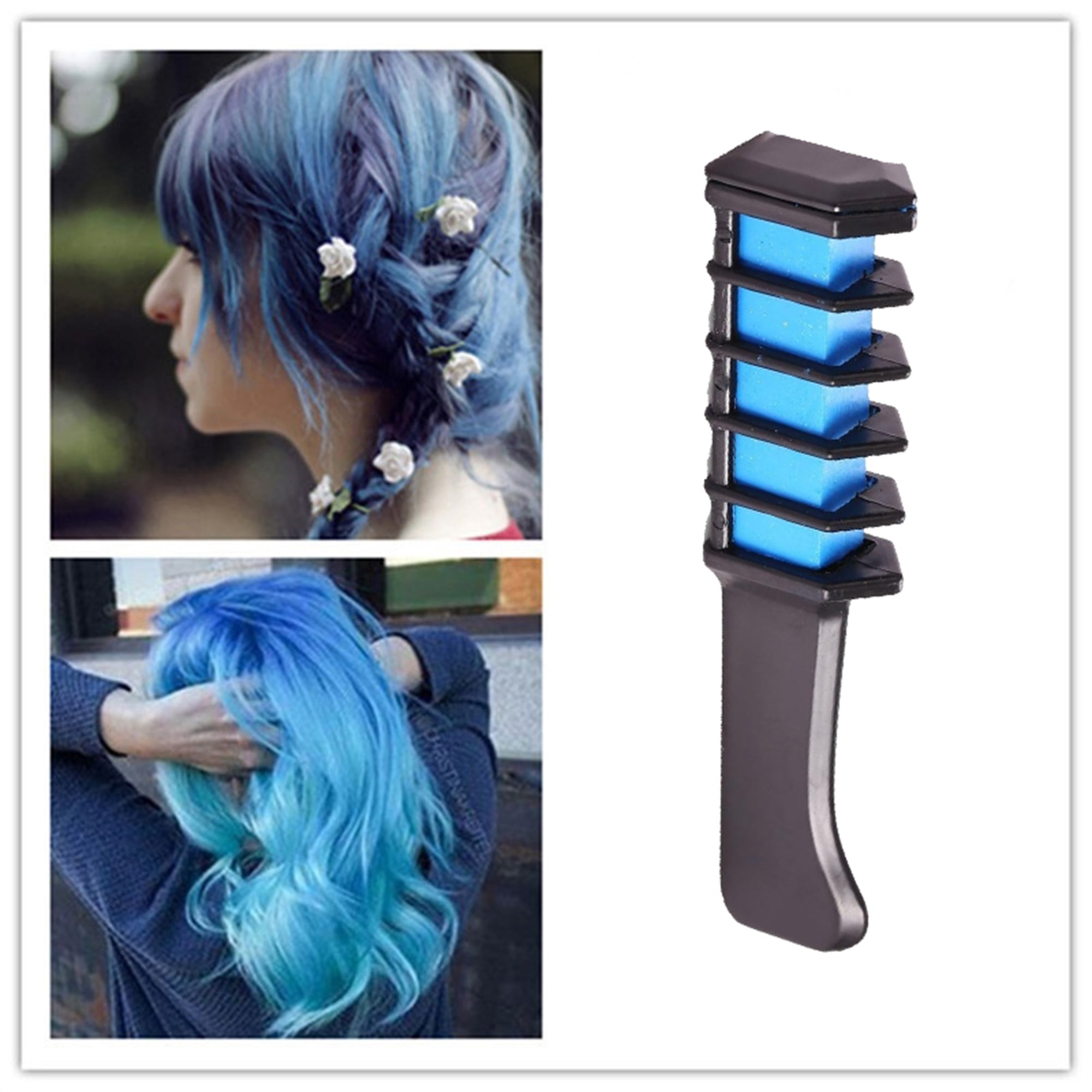 KingShop 1 PCS New Hair Chalk Comb Temporary Bright Hair Color Dye ...