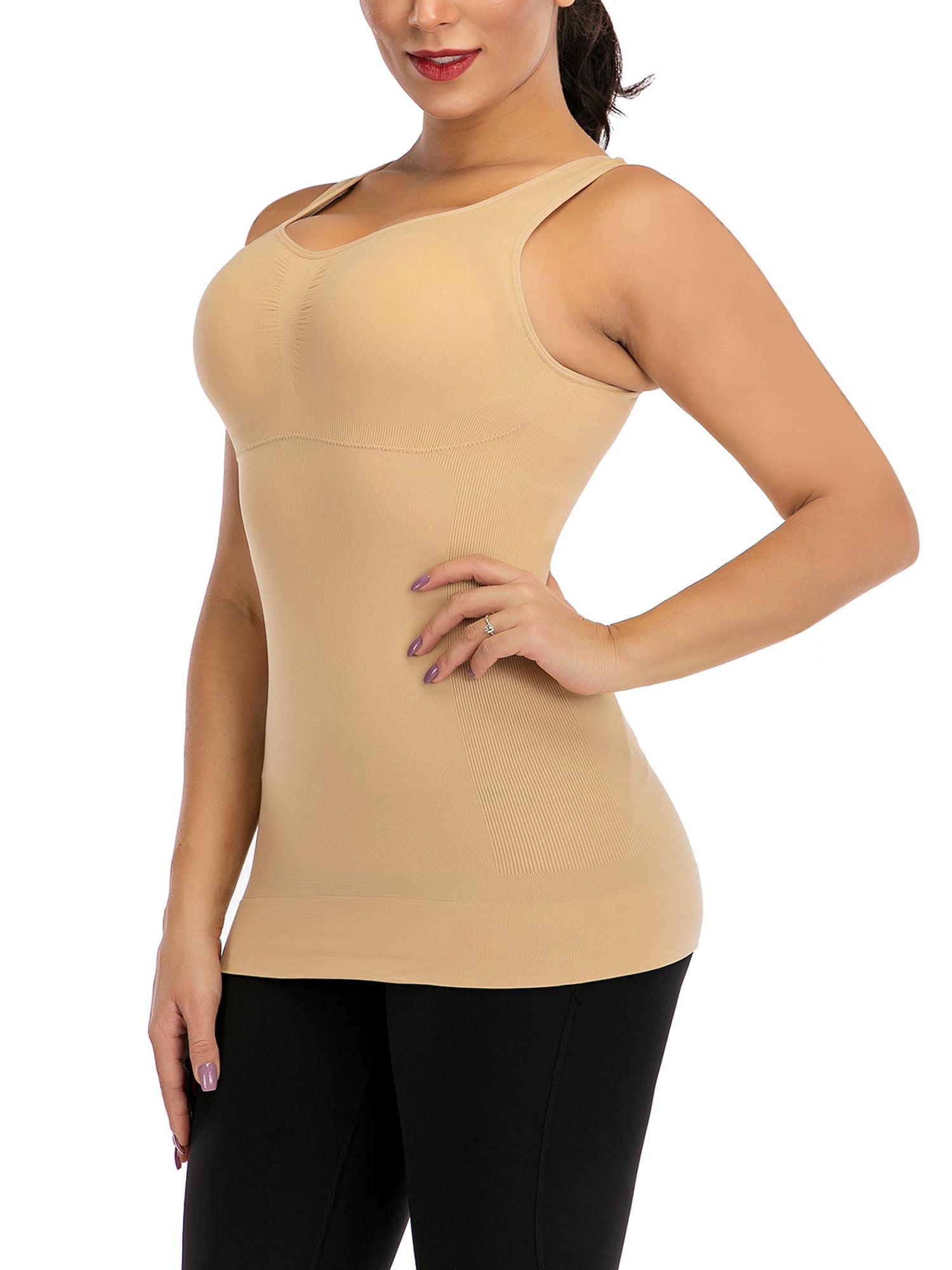 KingShop Womens Shapewear Vest Body Shaper Tank Tops Seamless Padded ...