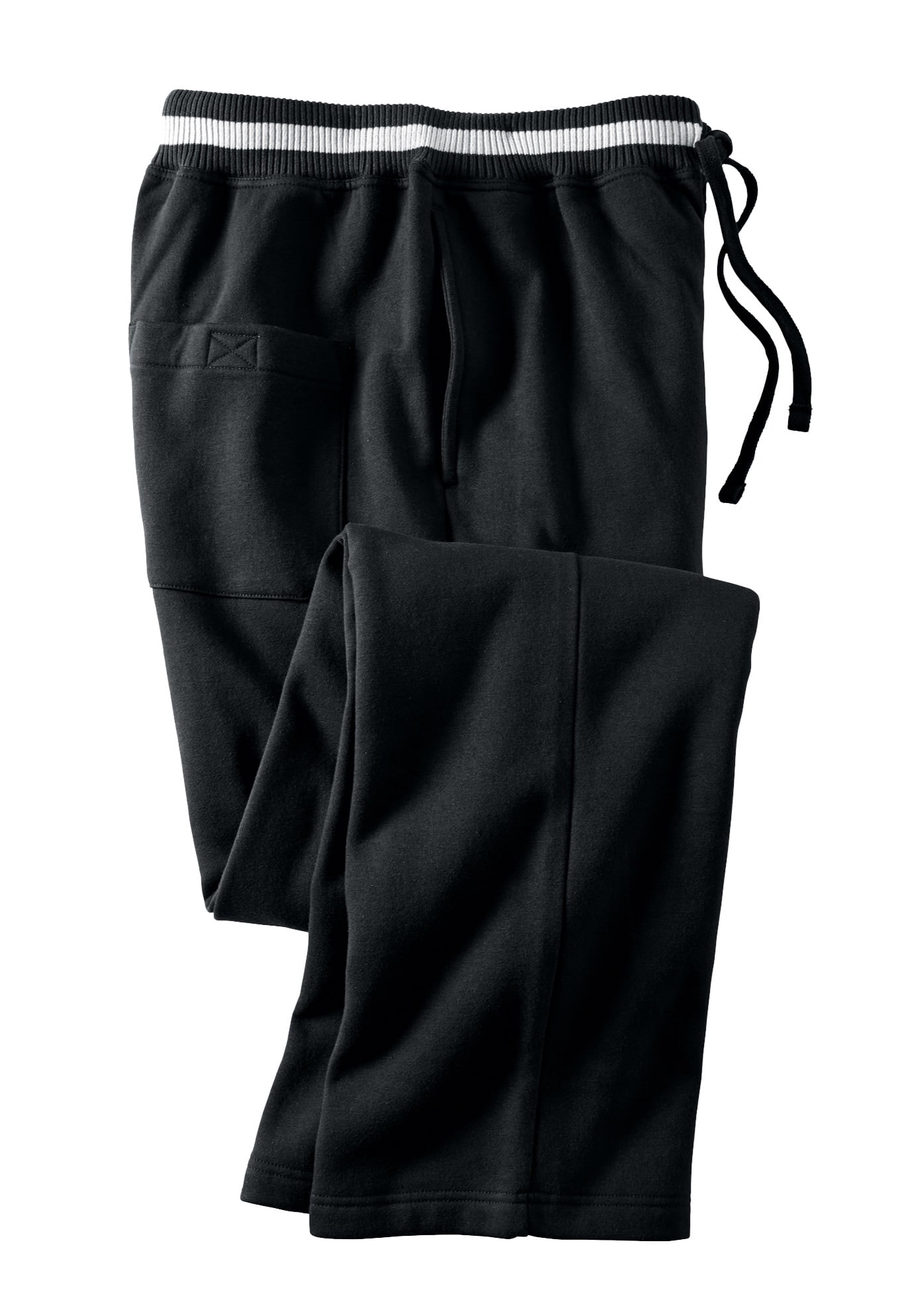 KingSize Men's Big & Tall Coach's Collection Fleece Open Bottom Pants ...