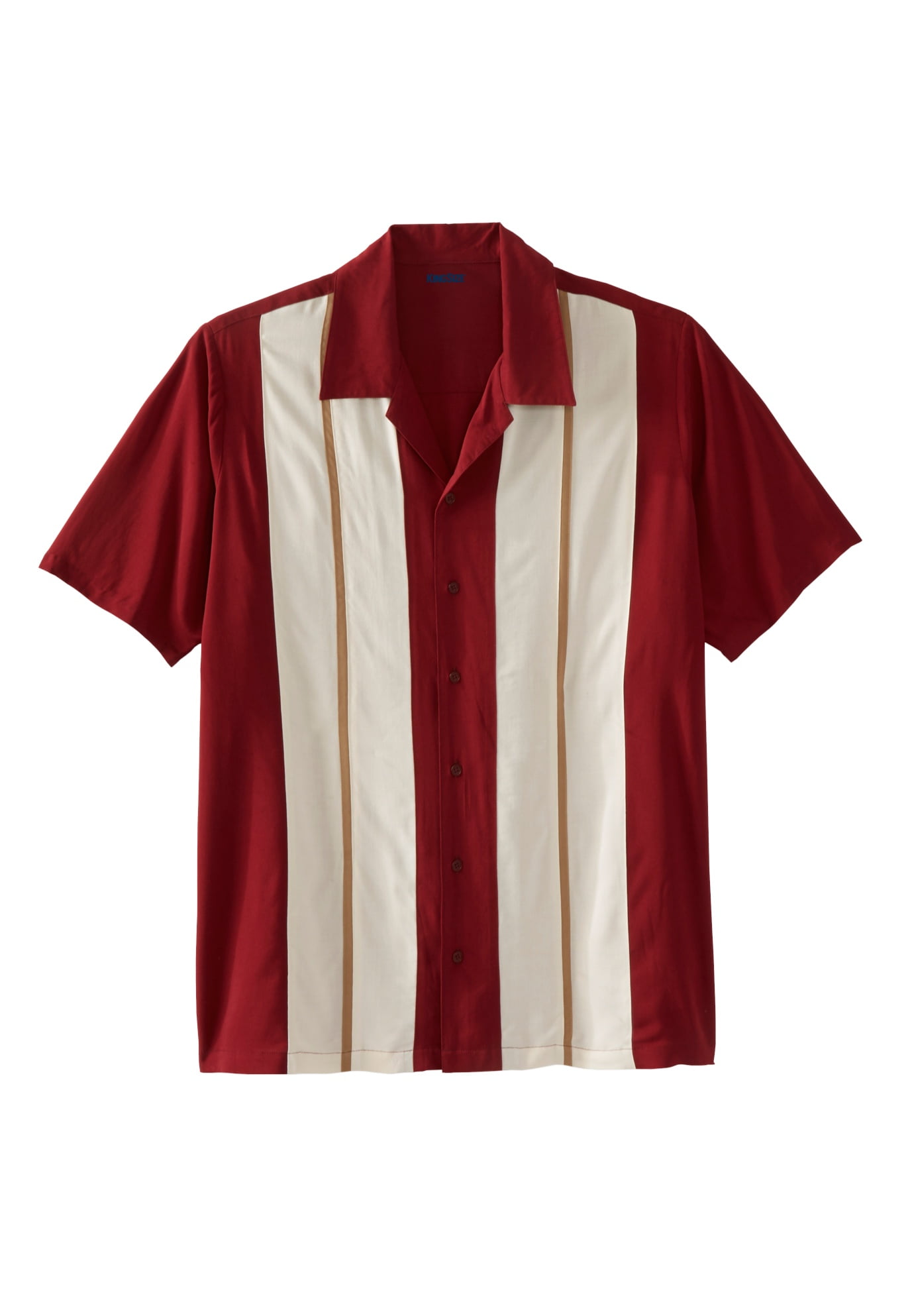 KingSize Men's Big & Tall Colorblock Camp Shirt - Walmart.com
