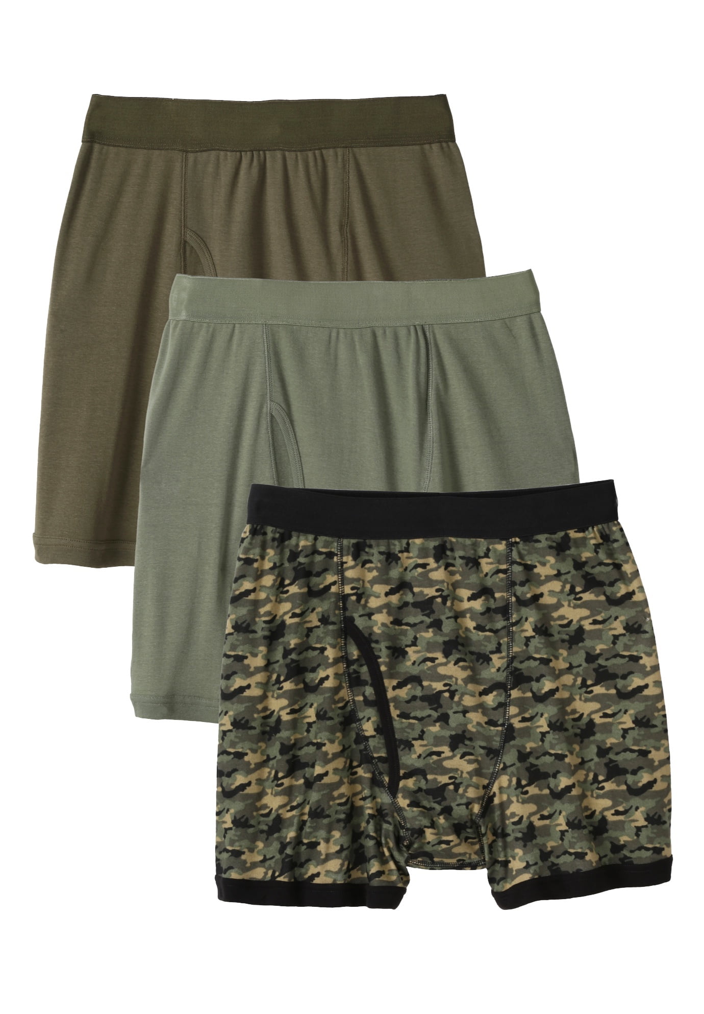 KingSize Men's Big & Tall Cotton Boxer Briefs 3-Pack - Walmart.com