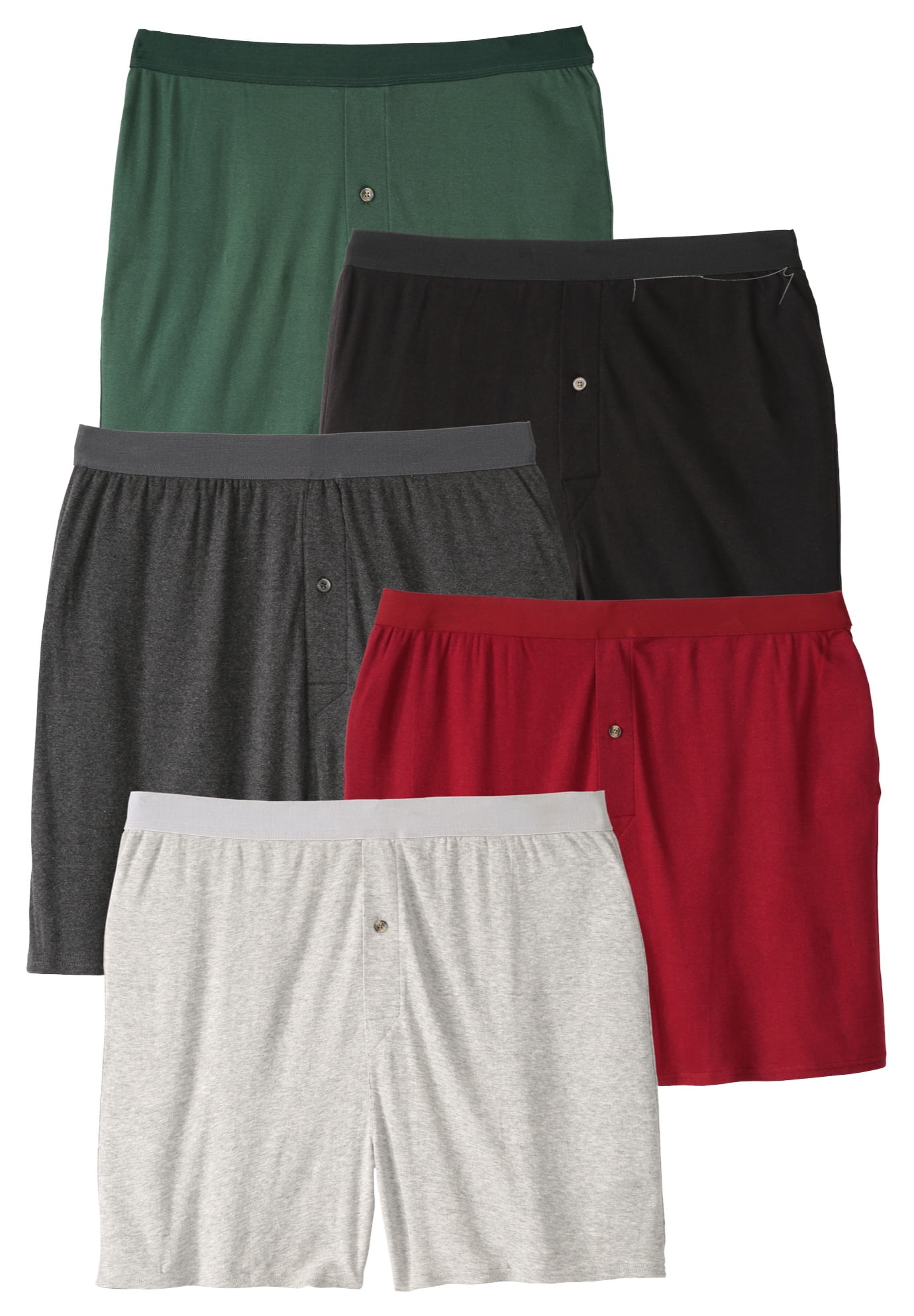KingSize Men's Big & Tall Cotton Boxers 5-Pack - Walmart.com