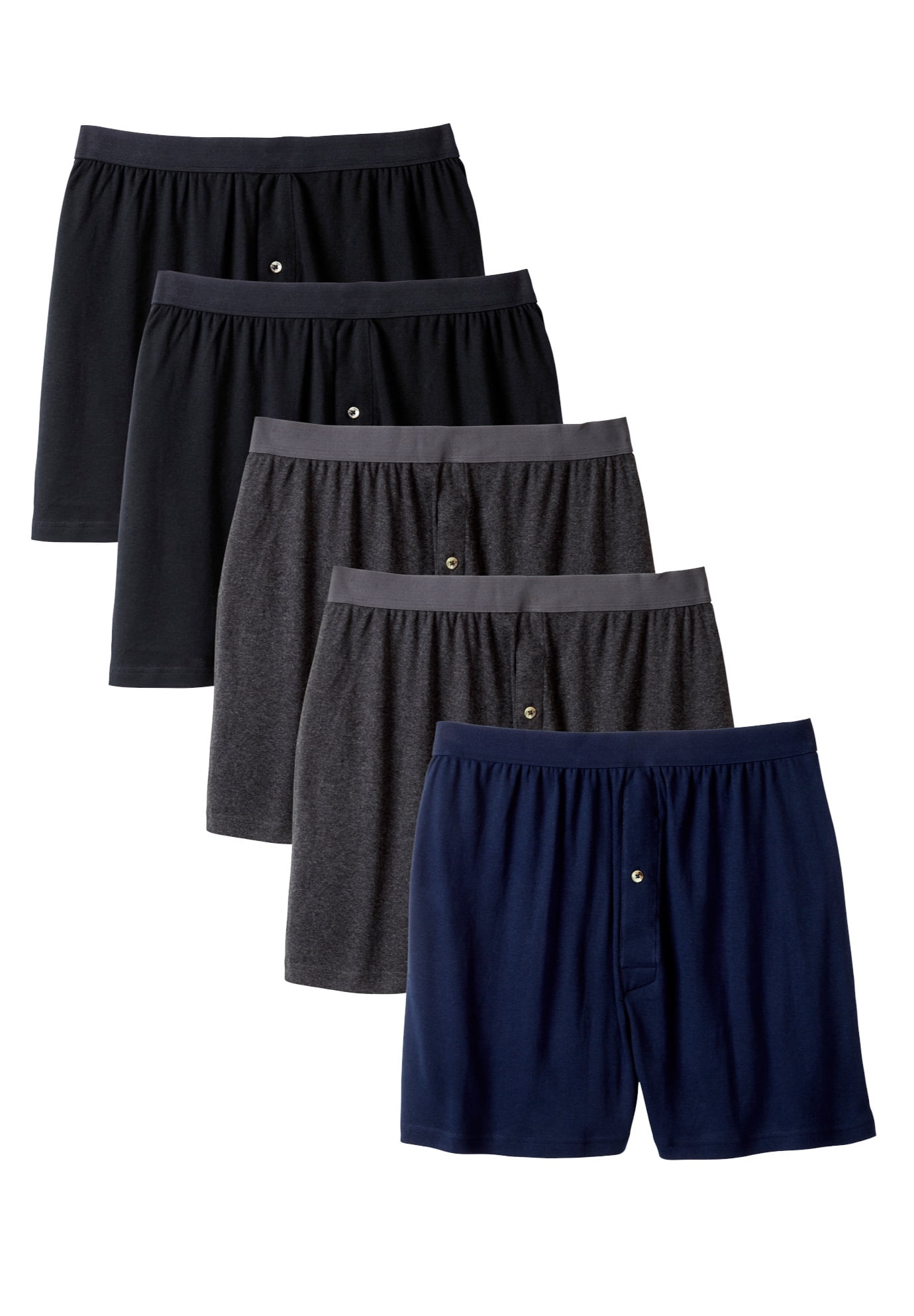 KingSize Men's Big & Tall 5-Pack Cotton Boxers - Walmart.com