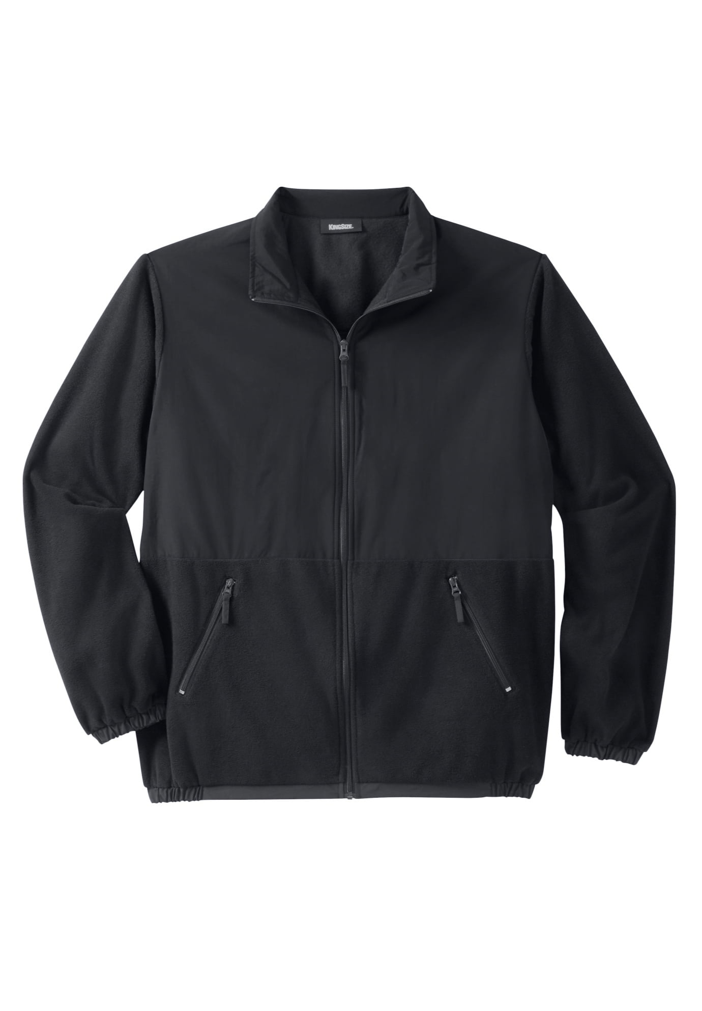 KingSize Men's Big & Tall Explorer Plush Fleece Full-Zip Fleece Jacket ...