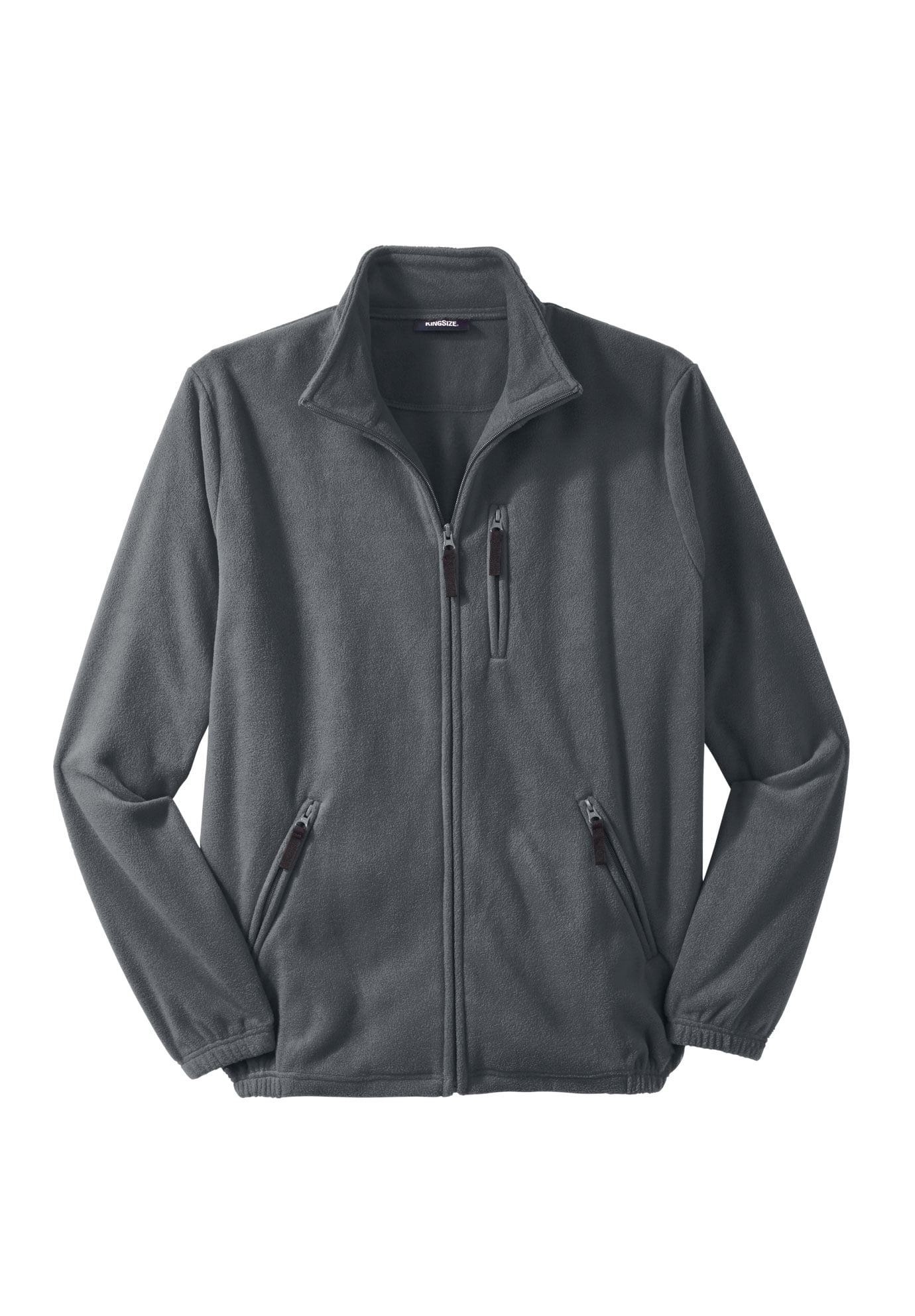 Kingsize Men's Big & Tall Explorer Plush Fleece Full-Zip Jacket, Soft ...