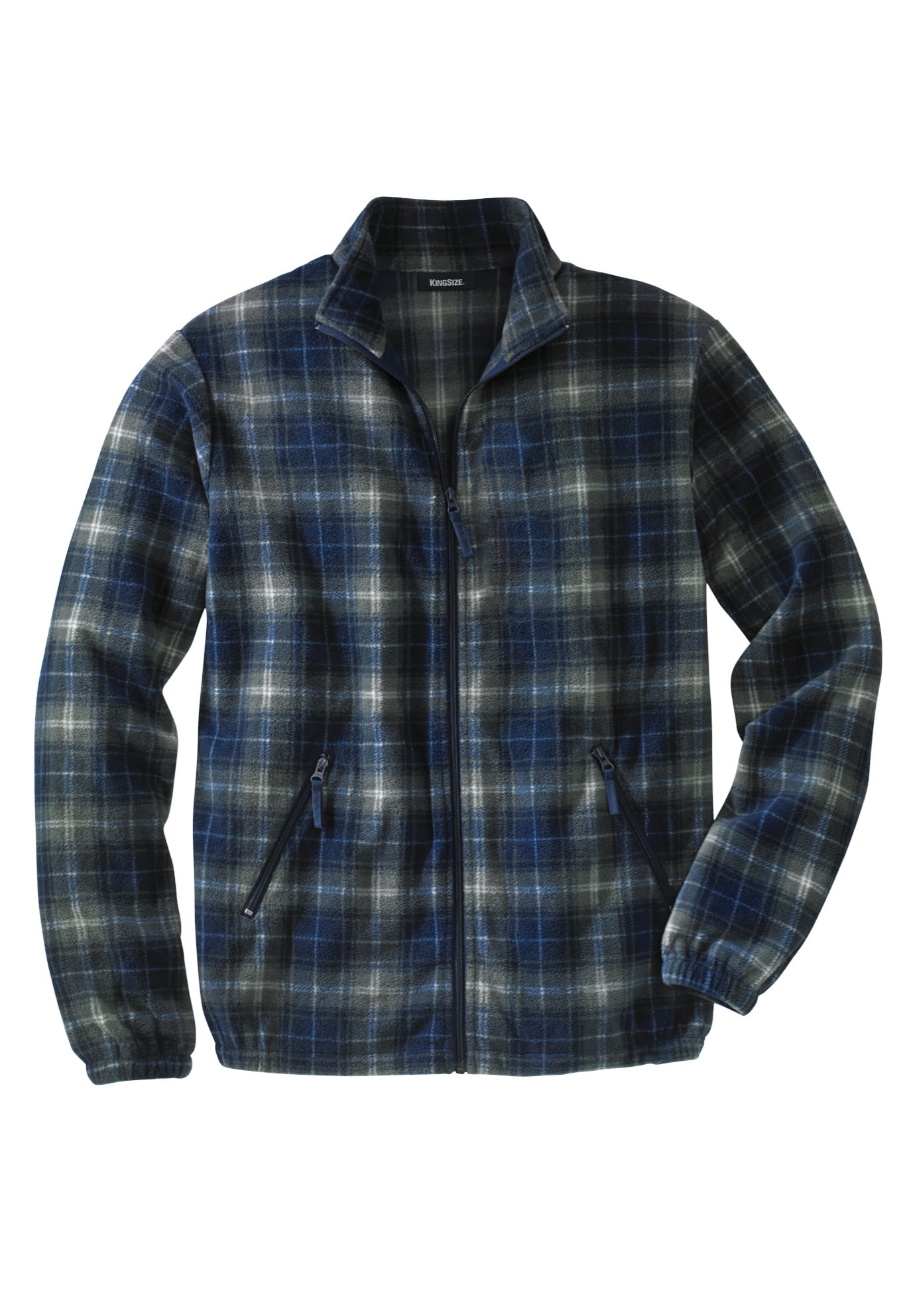 KingSize Men's Big & Tall Explorer Plush Fleece Full-Zip Jacket ...