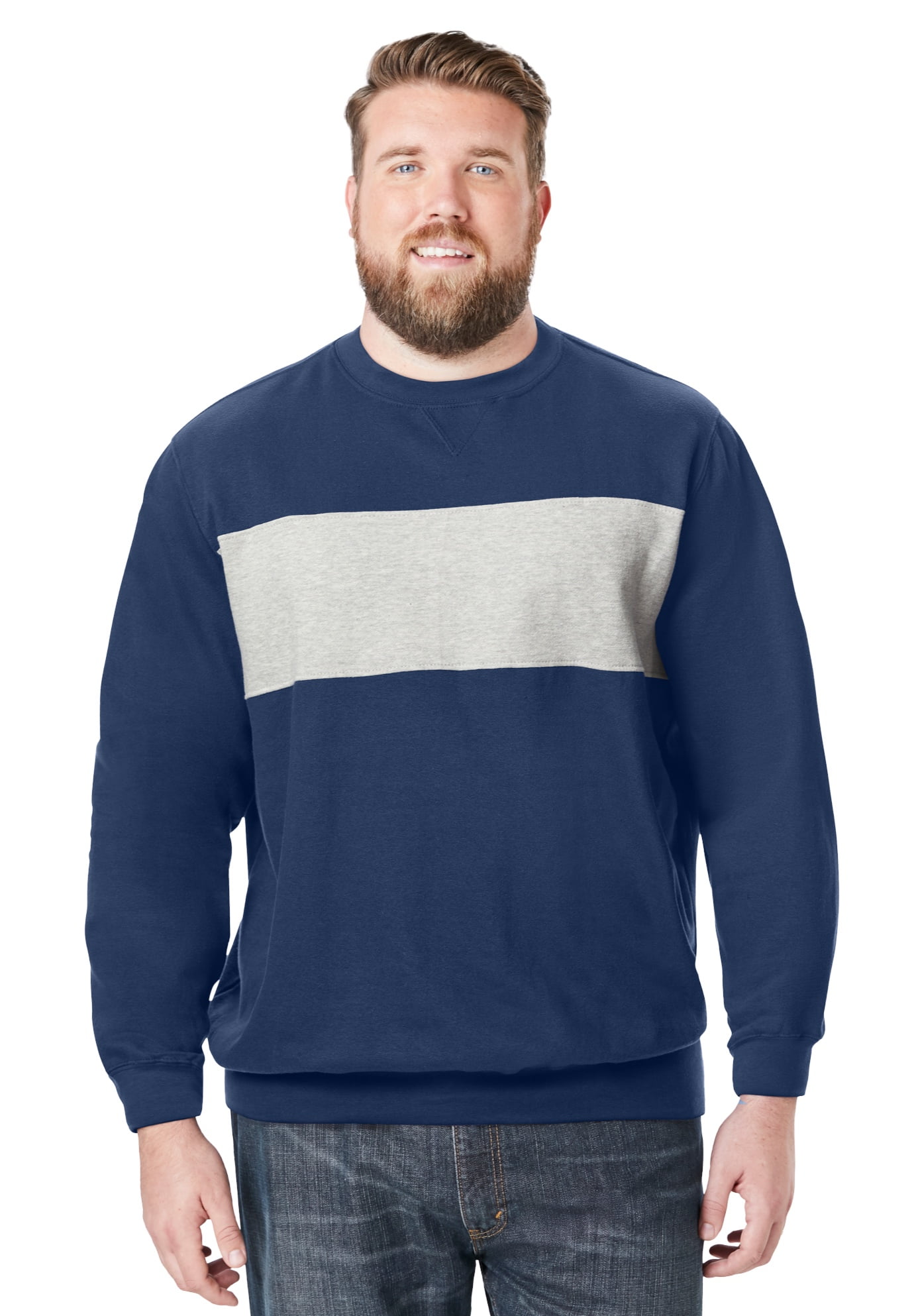 KingSize Men's Big & Tall Fleece Crewneck Sweatshirt - Walmart.com