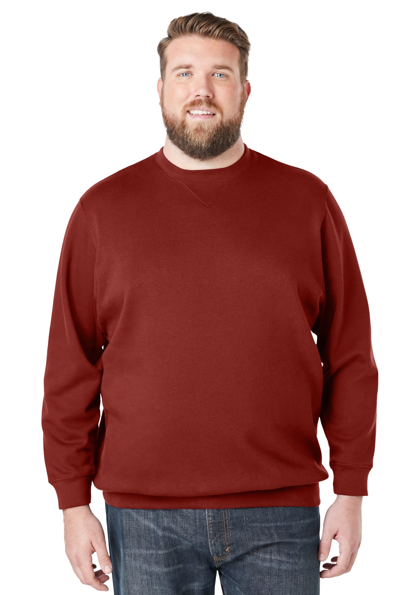 KingSize Men's Big & Tall Fleece Crewneck Sweatshirt - Walmart.com
