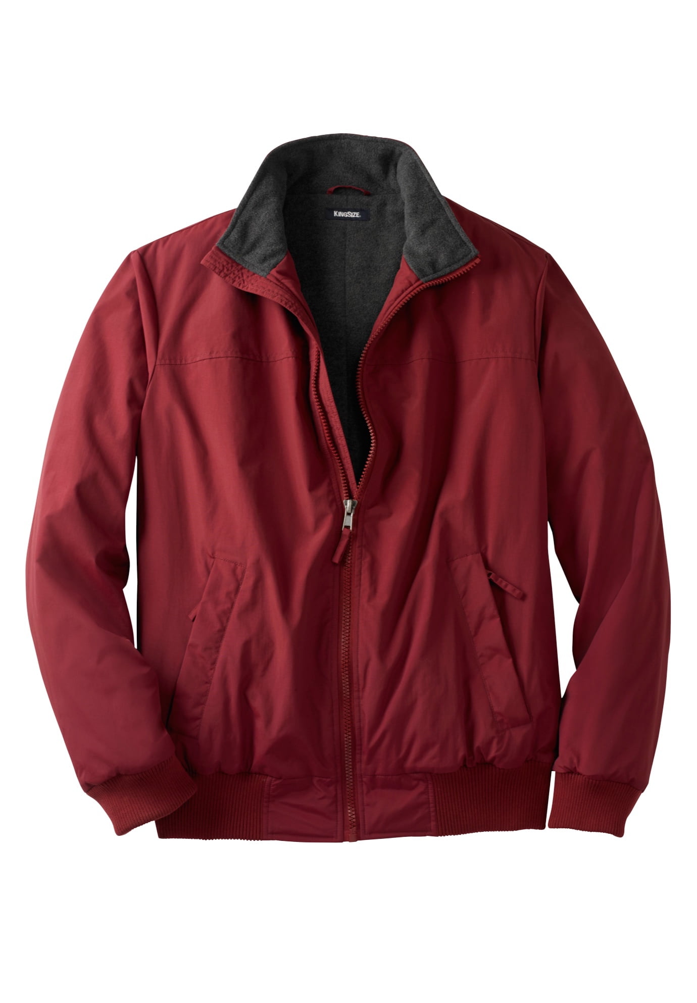 KingSize Men's Big & Tall Fleece-Lined Bomber Jacket - Walmart.com