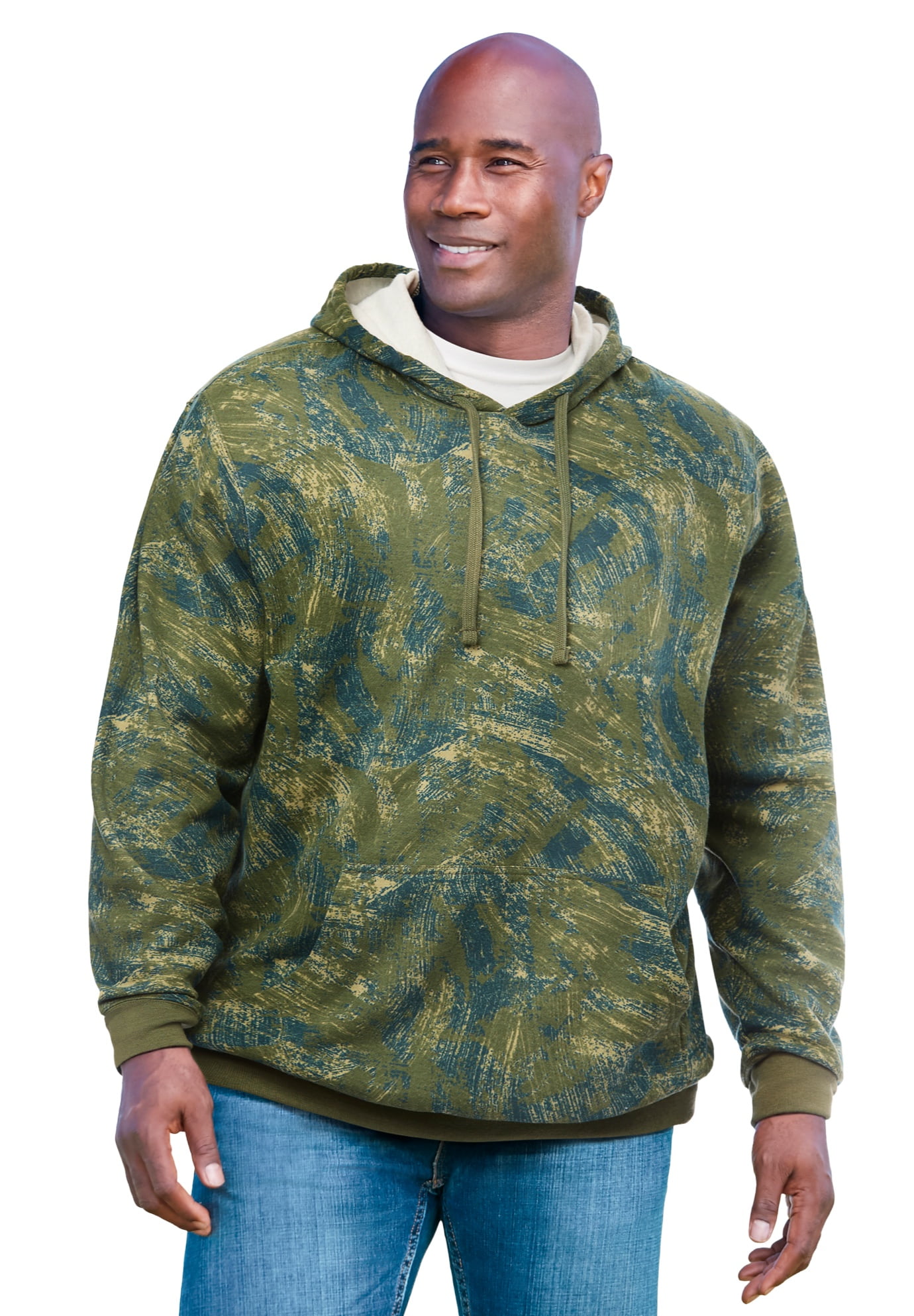 KingSize Men's Big & Tall Fleece Pullover Hoodie - Walmart.com