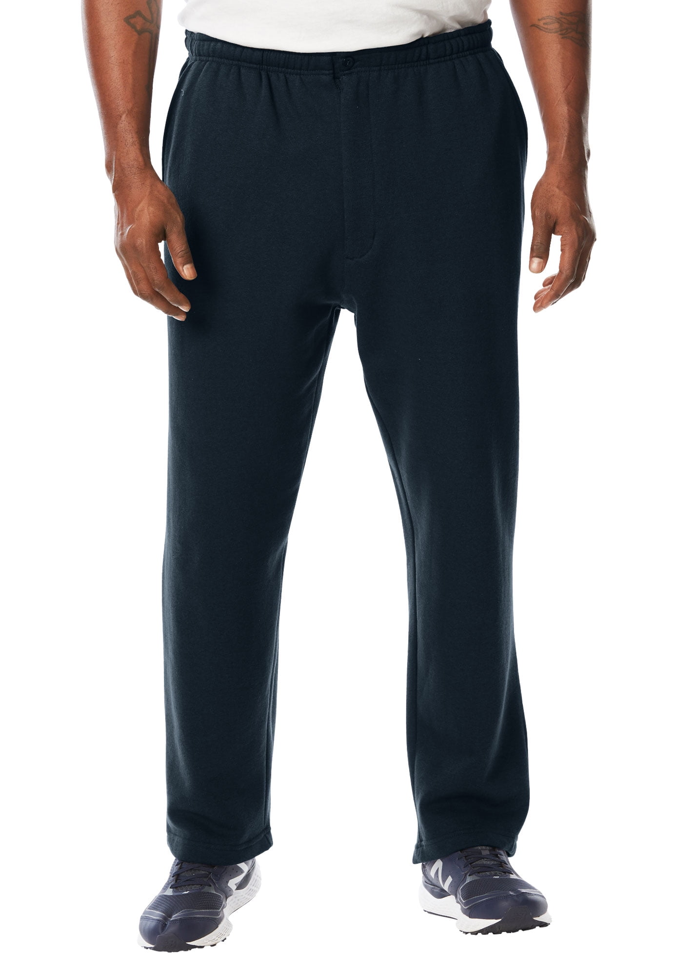 KingSize Men's Big & Tall Fleece Zip Fly Sweatpants - Walmart.com