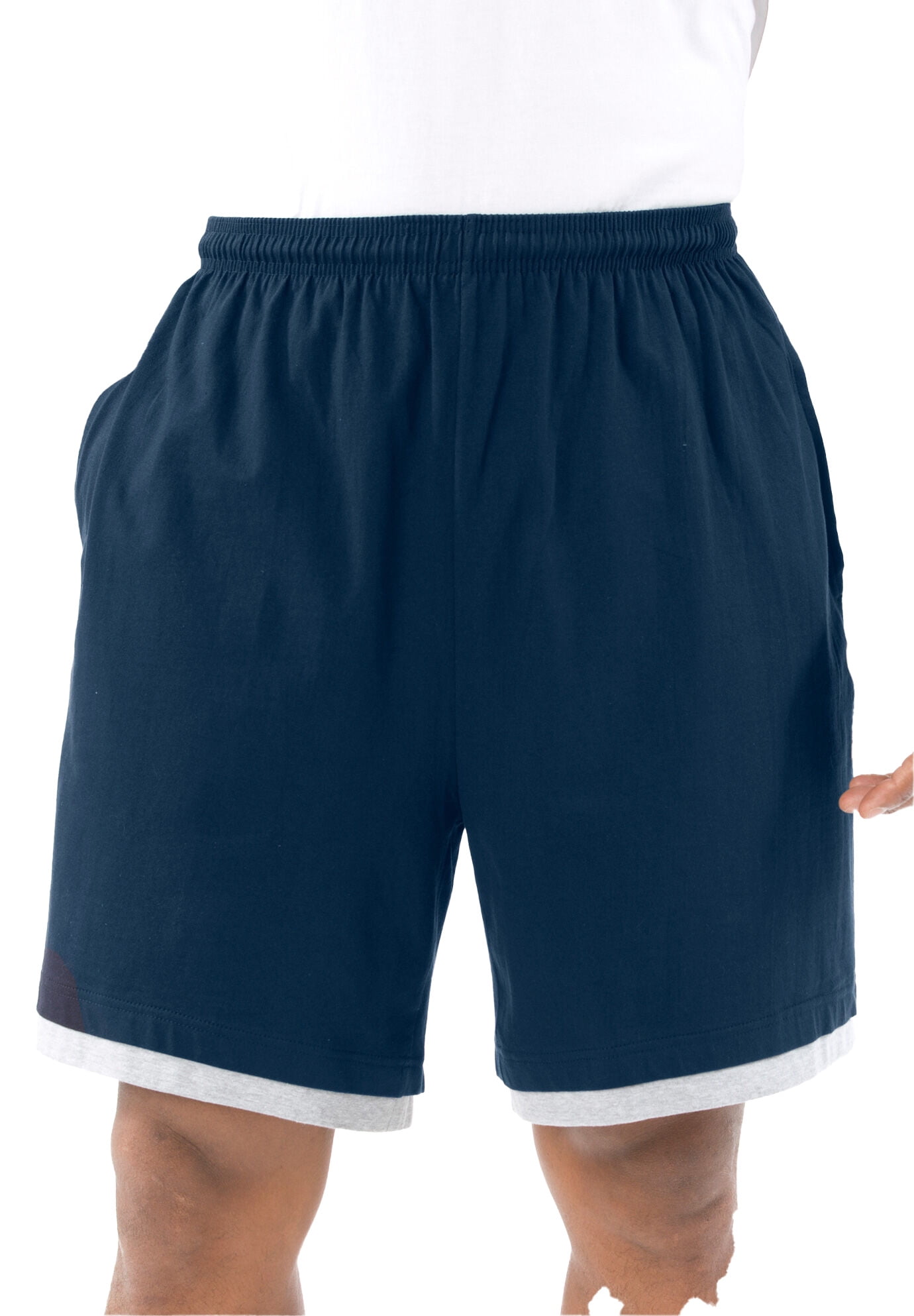 KingSize Men's Big & Tall Hang-Down Lightweight Jersey Shorts - Walmart.com