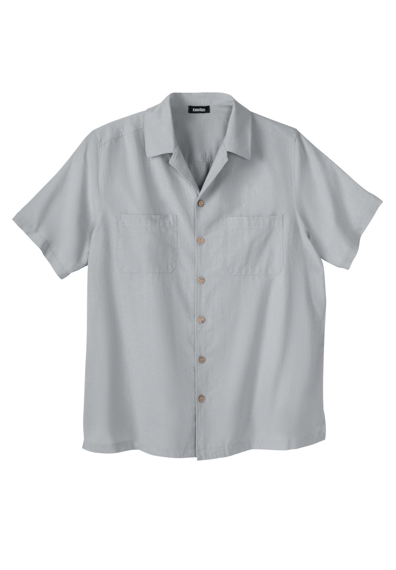 KingSize Men's Big & Tall Hemp Short Sleeve Button Down - Walmart.com