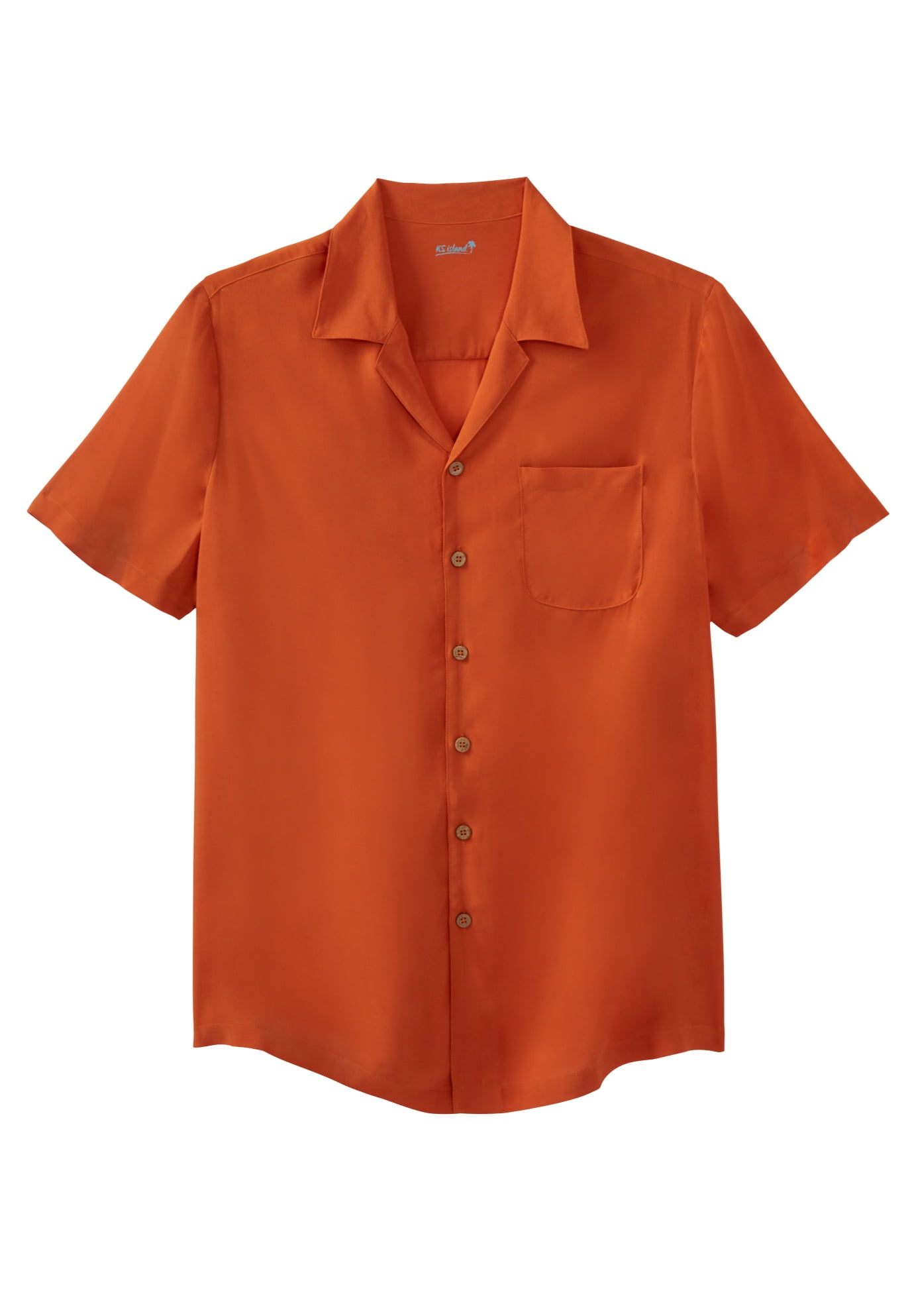 KingSize Men's Big & Tall Solid Camp Shirt - Walmart.com