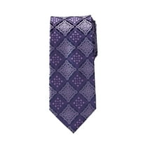 HISDERN Silk Suit Men's Plaid Checkered Tie & Pocket Square Set, Woven ...
