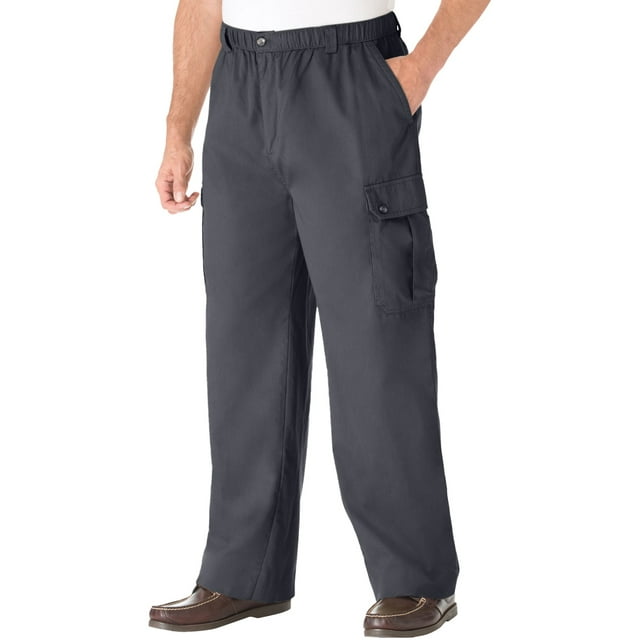 Kingsize Mens Big And Tall Knockarounds Full Elastic Waist Cargo Pants