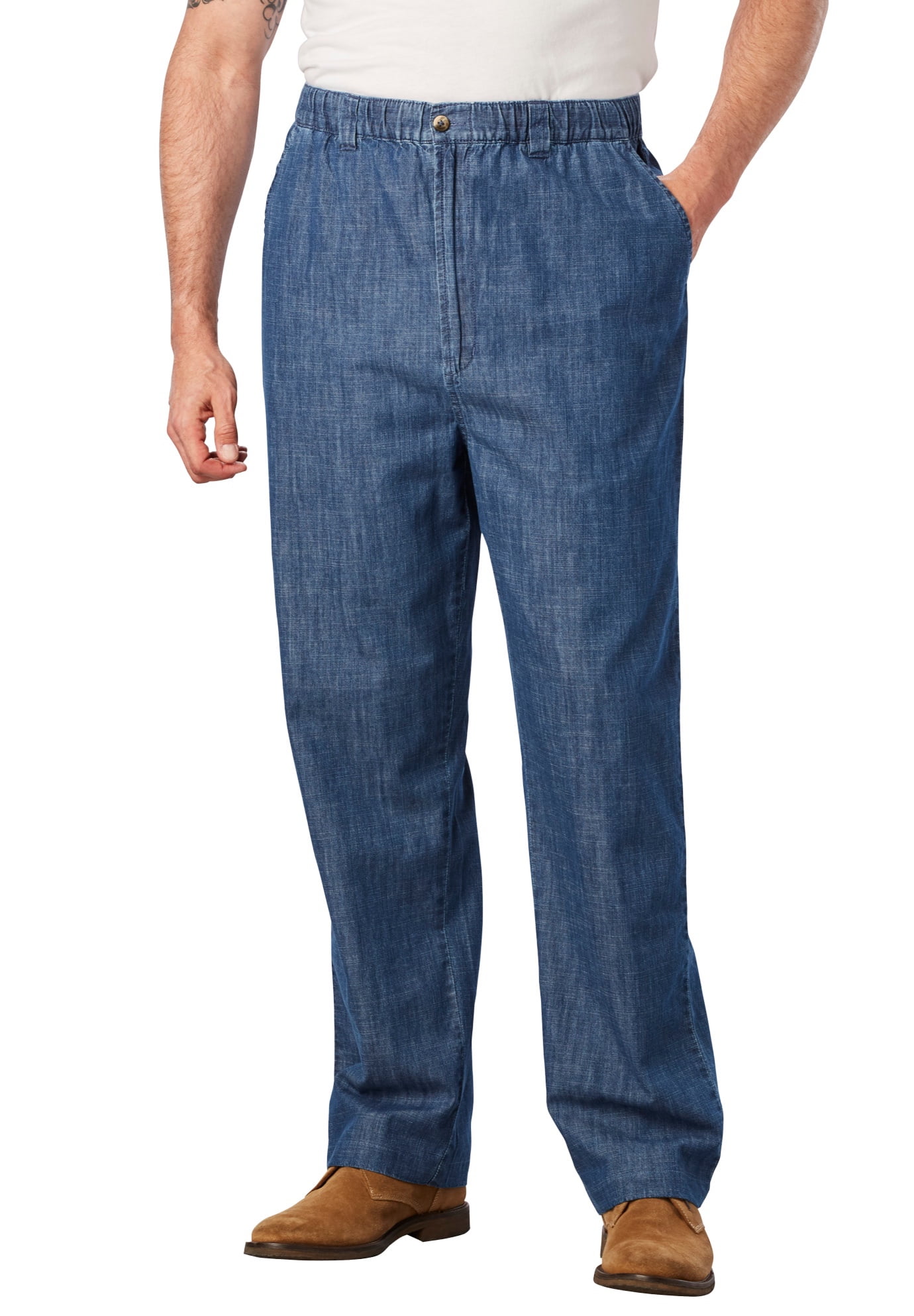 KingSize Men's Big & Tall Knockarounds Full-Elastic Waist Pants ...