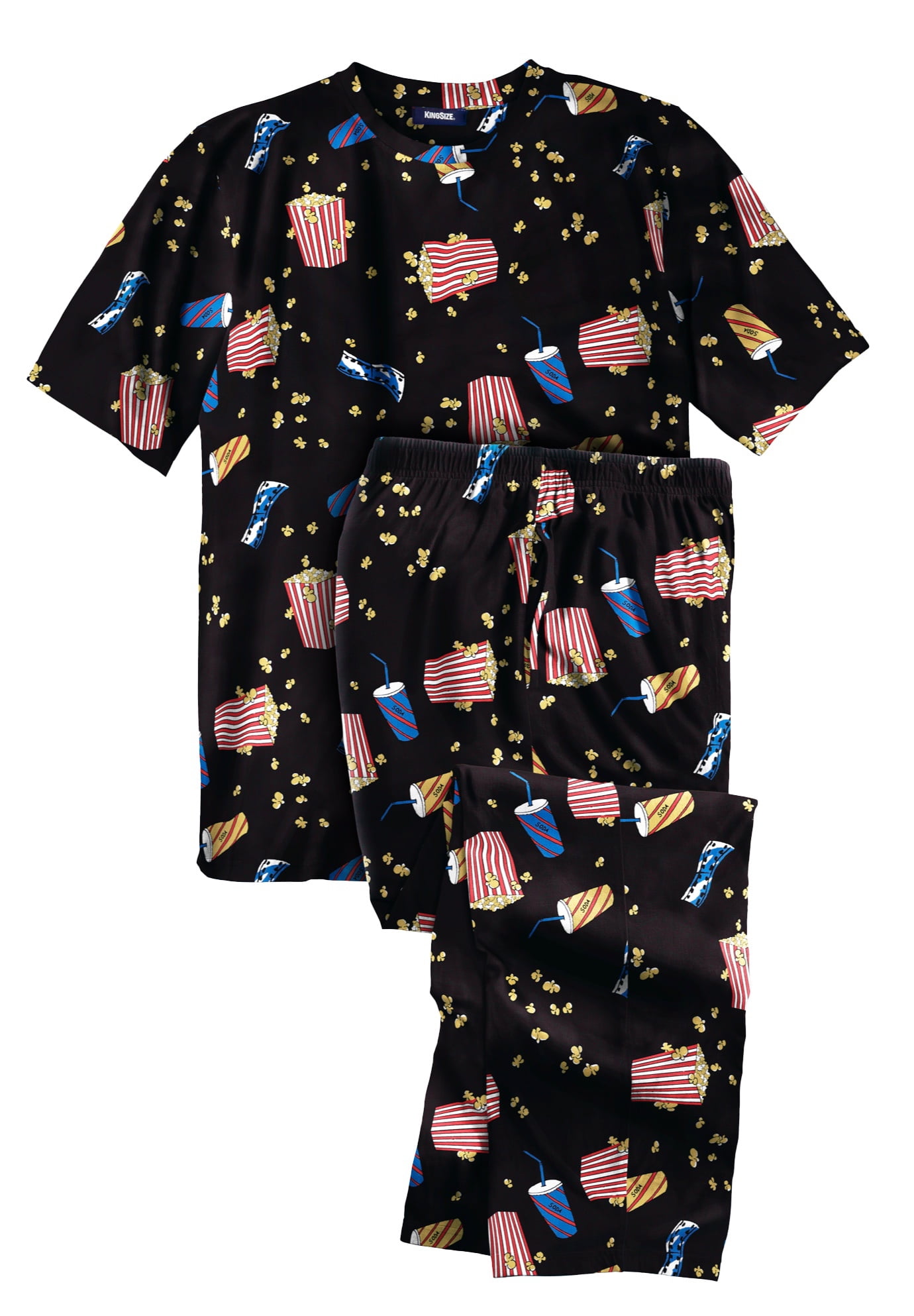 KingSize Men's Big & Tall Lightweight Cotton Novelty PJ Set - Walmart.com