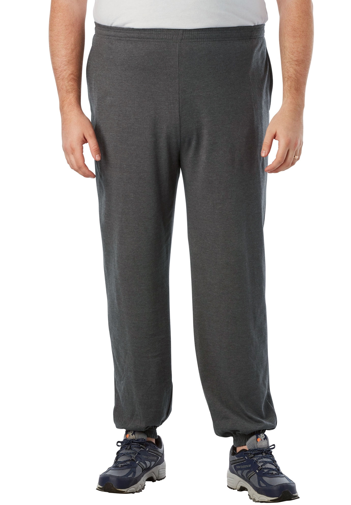 KingSize Men's Big & Tall Lightweight Jersey Elastic Cuff Sweatpants ...
