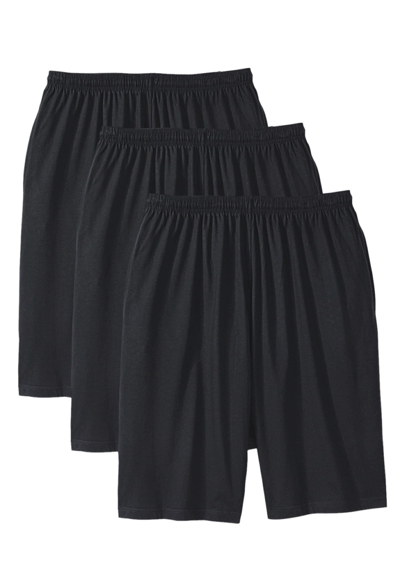 KingSize Men's Big & Tall Lightweight Extra Long Shorts 3-Pack ...