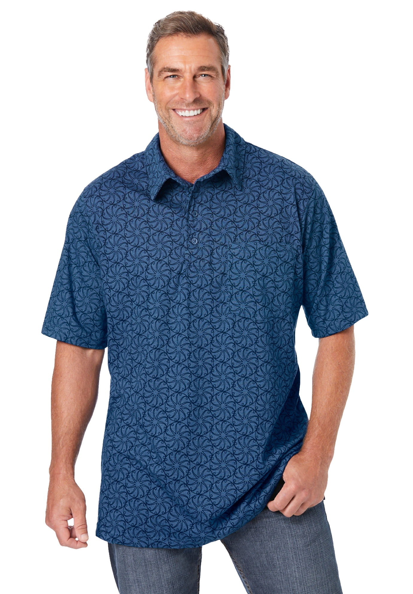 KingSize Men's Big & Tall Lightweight Jersey Polo - Walmart.com