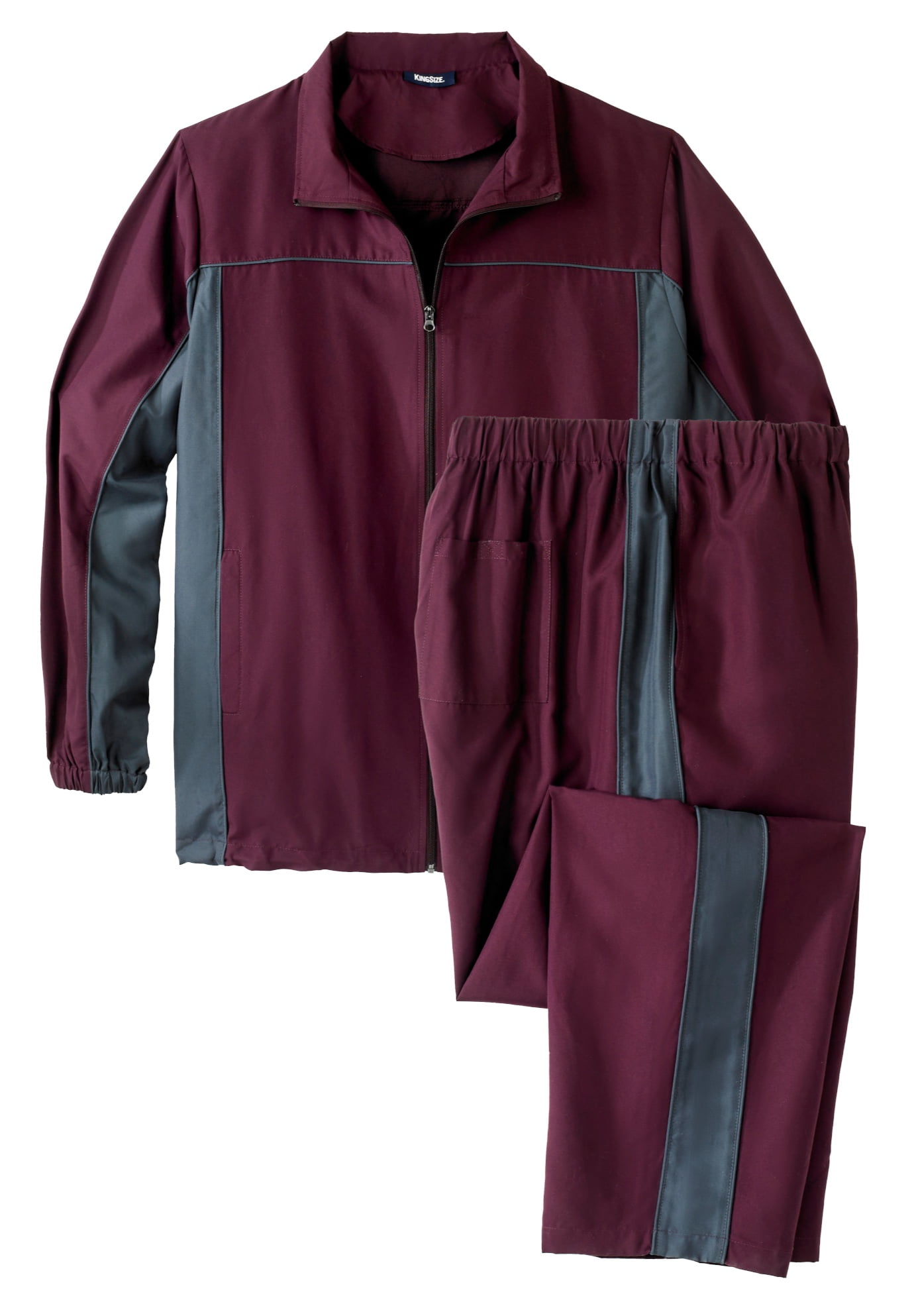 KingSize Men's Big & Tall Long Sleeve Colorblock Tracksuit - Walmart.com