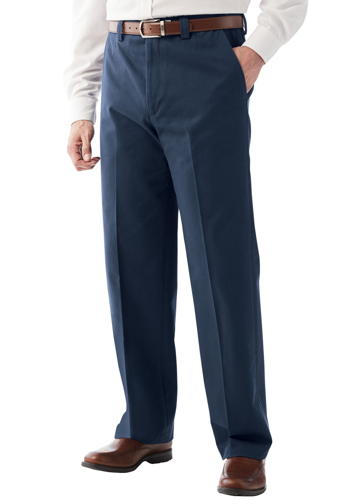KingSize Men's Big & Tall Relaxed Fit Wrinkle-Free Expandable Waist ...