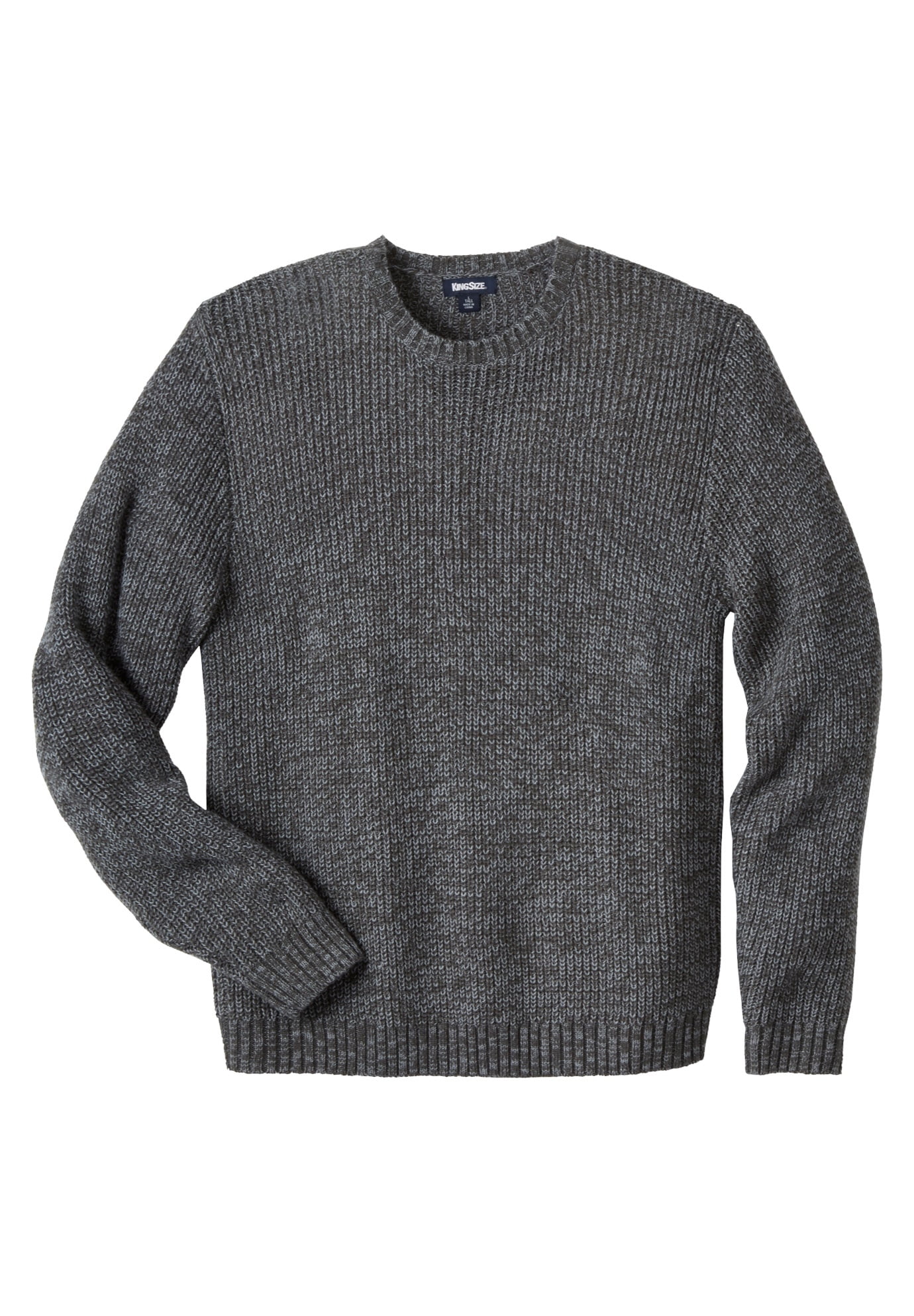 KingSize Men's Big & Tall Shaker Knit Crewneck Sweater - Walmart.com