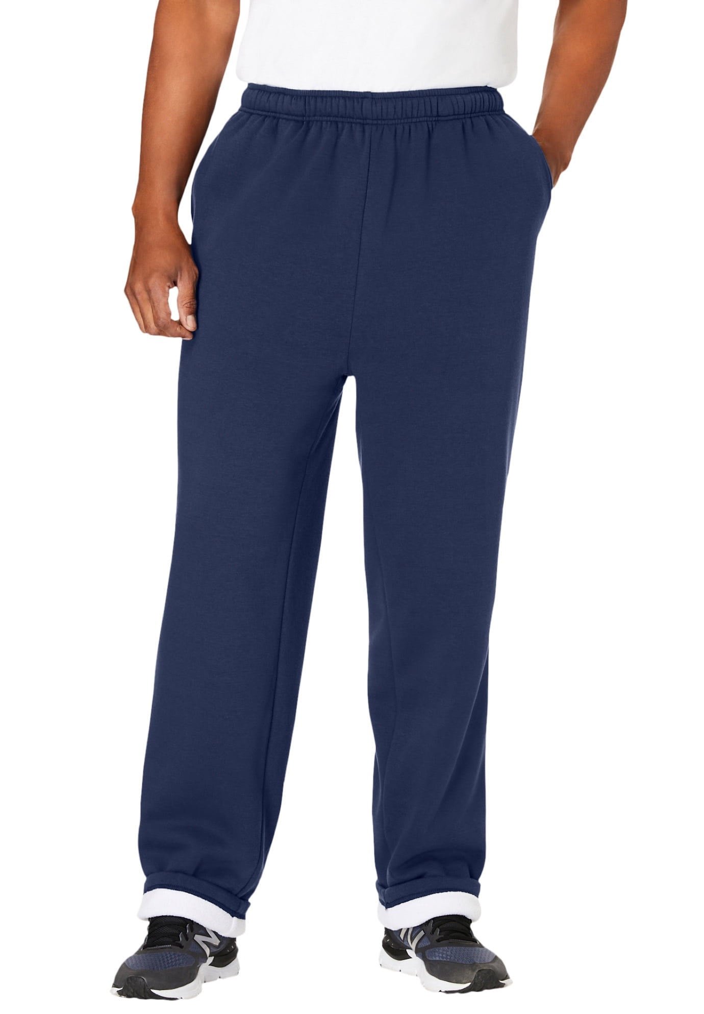 KingSize Men's Big & Tall Sherpa Lined Full Elastic Sweatpants ...