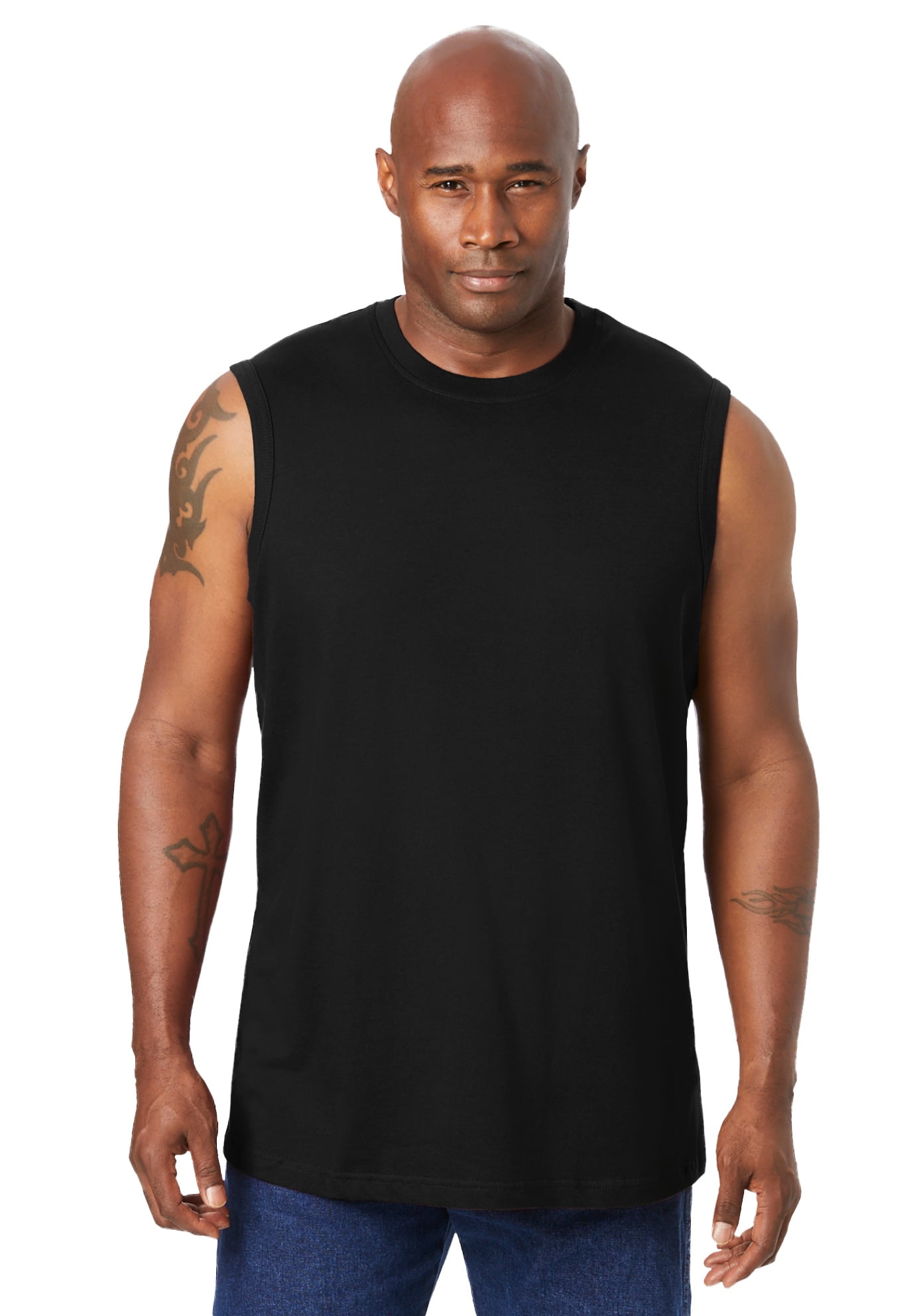 Kingsize Men's Big & Tall Shrink-Less Lightweight Muscle T-Shirt, 100% ...