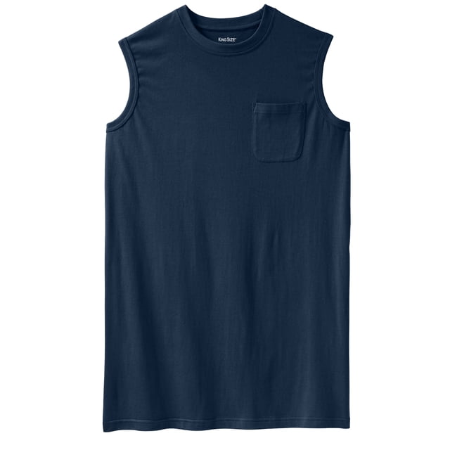 KingSize Men's Big & Tall Shrink-Less Longer-Length Lightweight Muscle ...