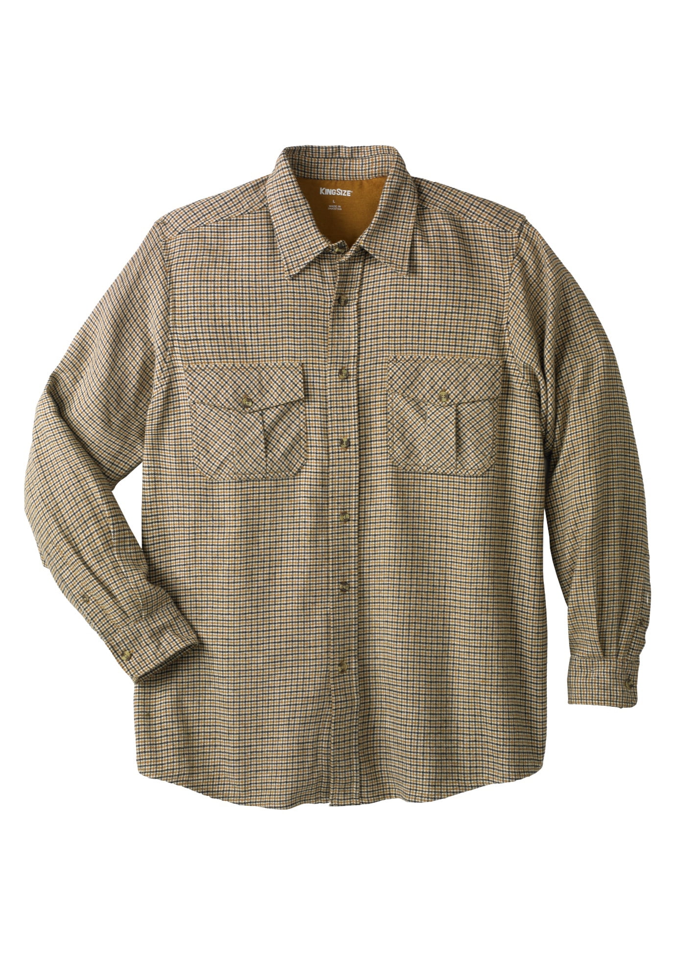 KingSize Men's Big & Tall Signature Plaid Flannel Shirt - Walmart.com