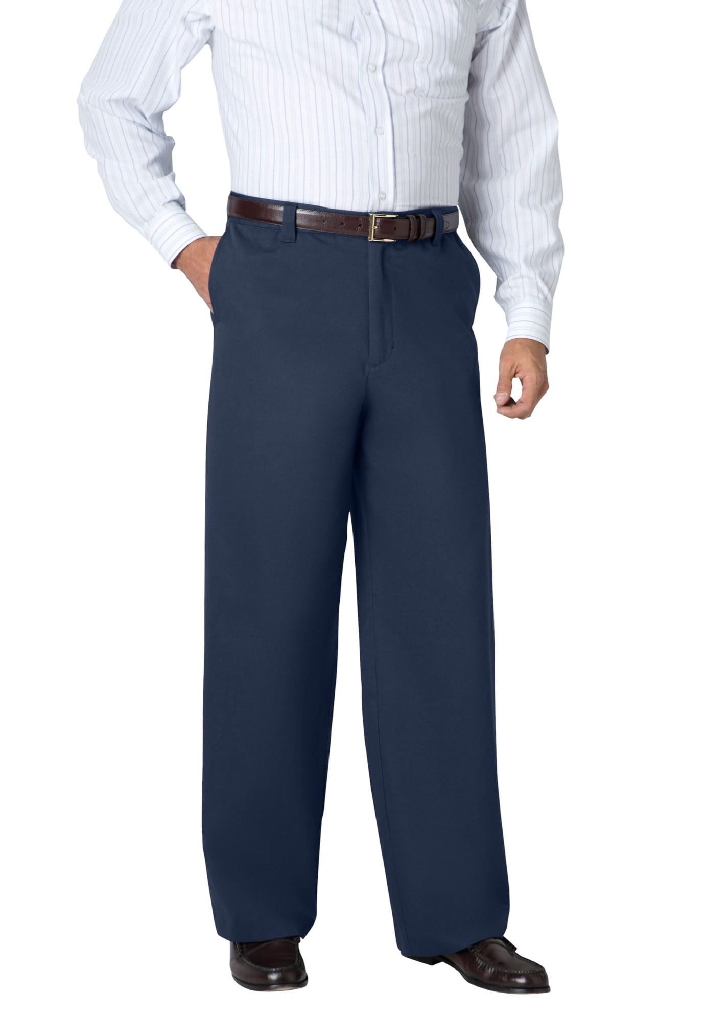 KingSize Men's Big & Tall Wide Leg Wrinkle Free Expandable Waist Pant ...