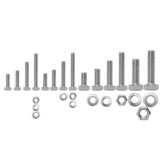 Kingarcher 584Pcs M5×0.8, M6×1.0, M8×1.25,M10×1.5, 304 Stainless Steel ...