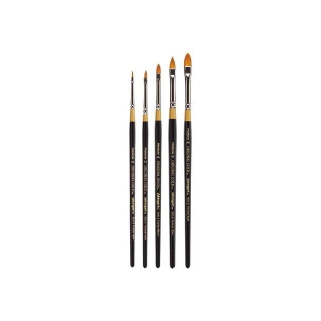 Kingart Original Gold 9515 Pointed Filbert Series, Premium Golden ...