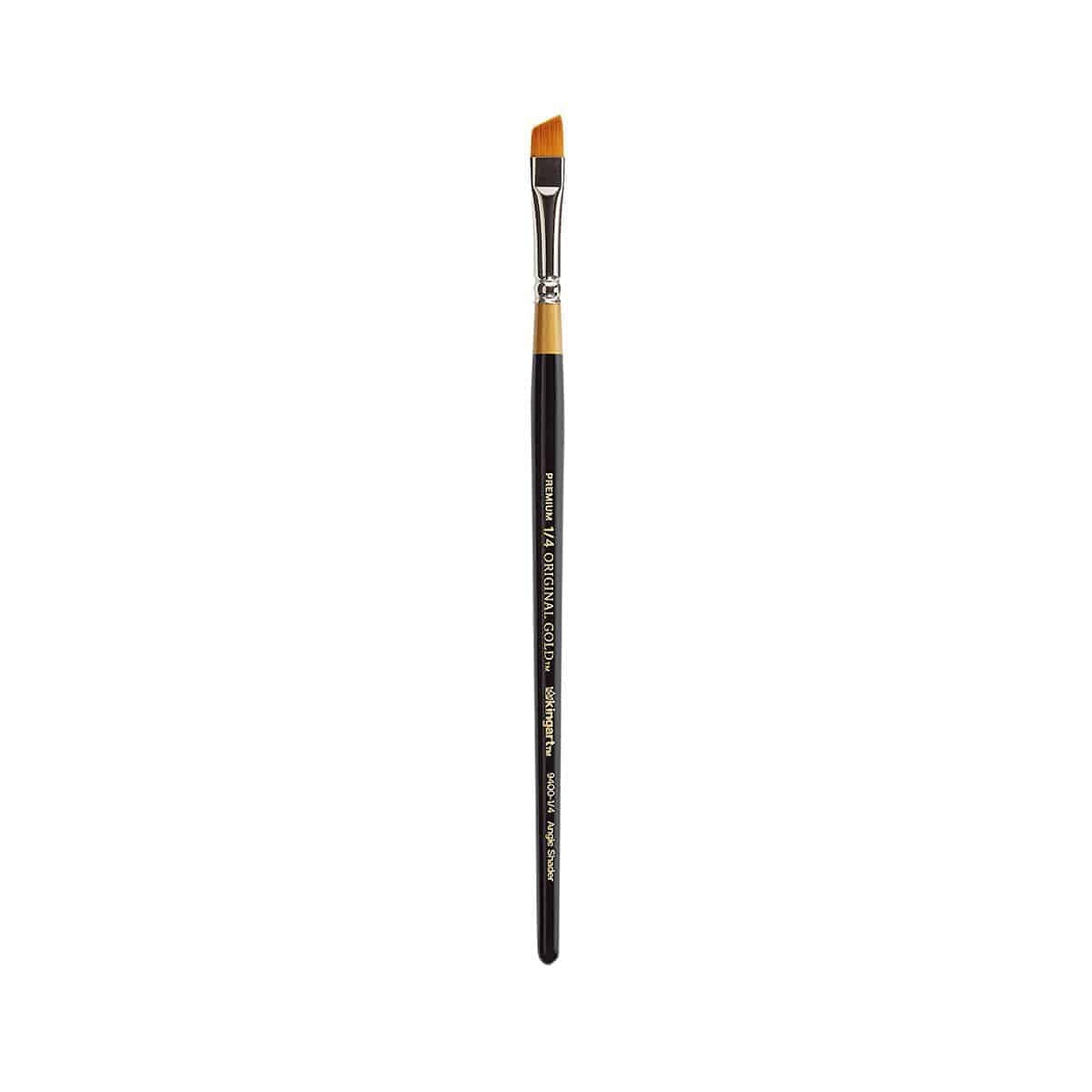 Kingart Original Gold Brush - Angular Shader, Size 1/4", Short Handle ...