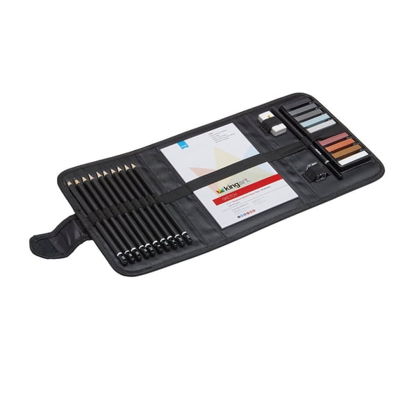 KINGART, Sketching & Drawing Travel Set, 25ct for Beginners & Experts ...