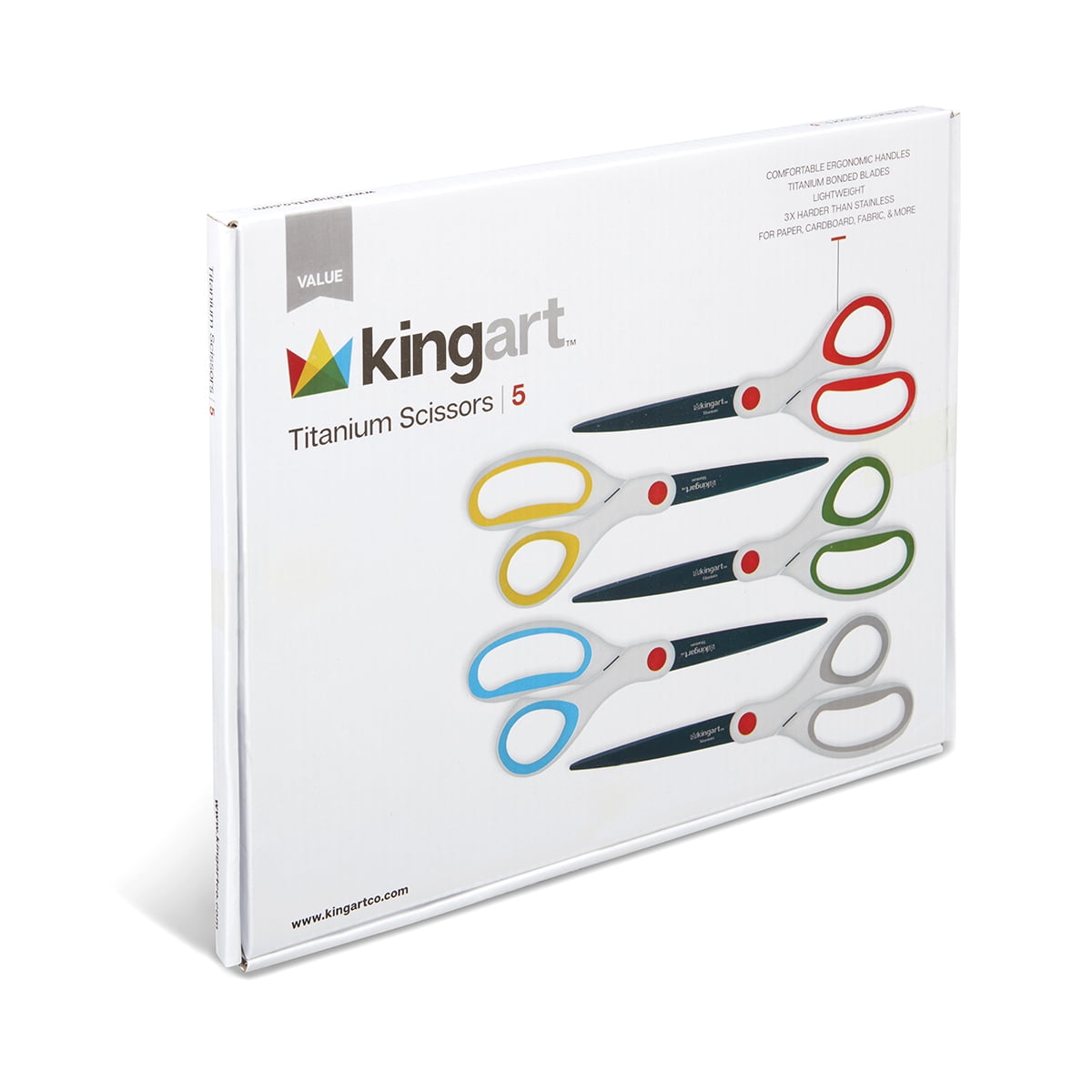 Kingart, Titanium Blade Scissors, Arts and Crafts Blades, Set of 5 ...