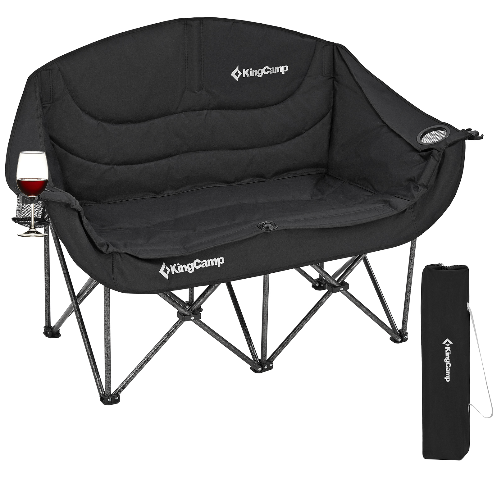 EasyGo Product Camping Chair - Double Love Seat - Heavy Duty Oversized ...