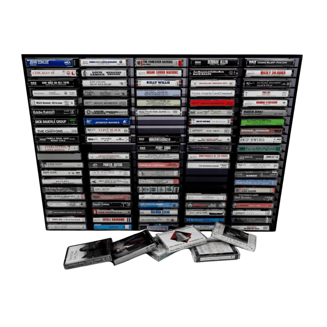 Kingdom 100 Capacity Acrylic Cassette Rack | Smoky Color | Music ...